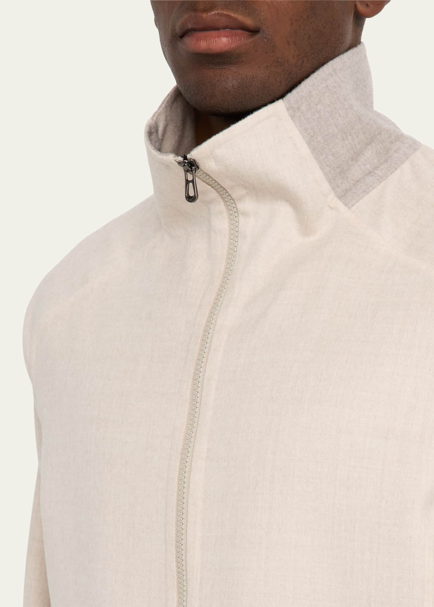 Sease Men's Biker Double Virgin Wool Bomber Jacket - Bergdorf Goodman