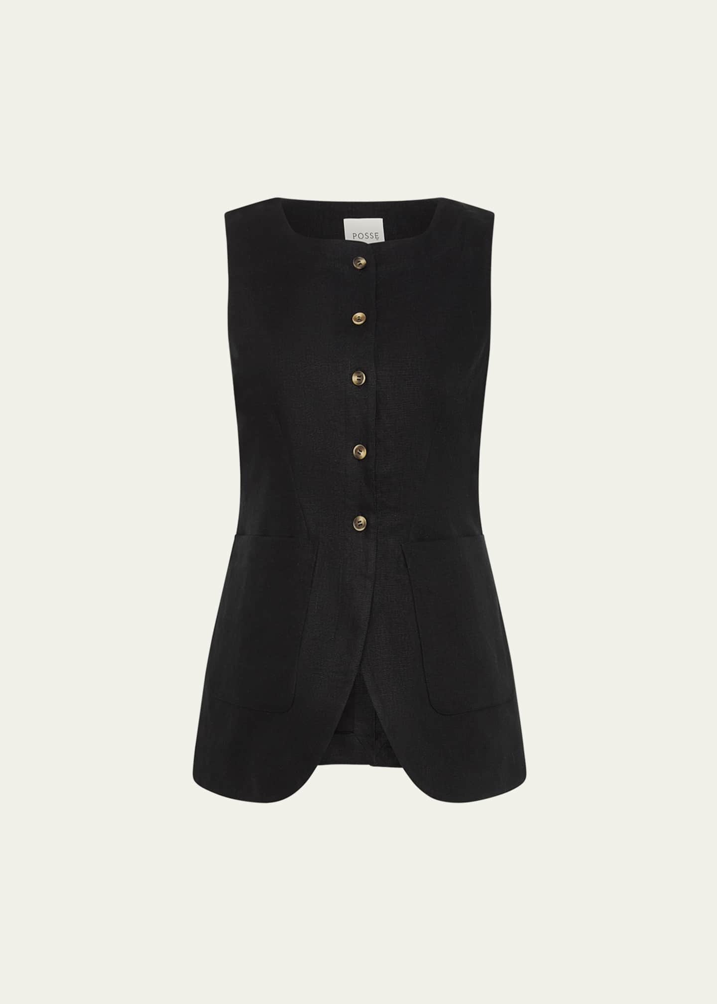 Posse Emma Linen Vest - Bergdorf Goodman