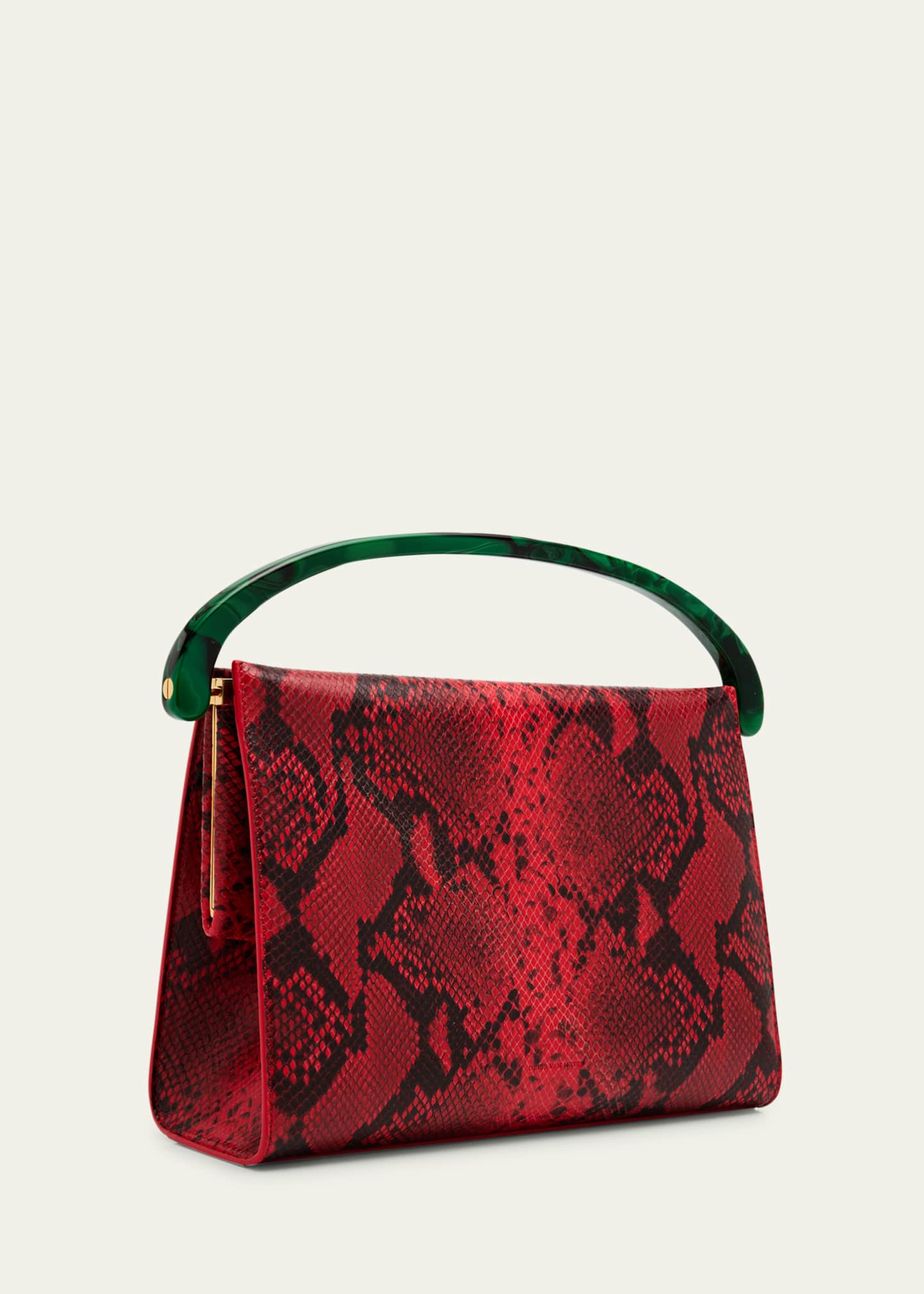 Dries Van Noten Crisp Python Top-Handle Bag - Bergdorf Goodman