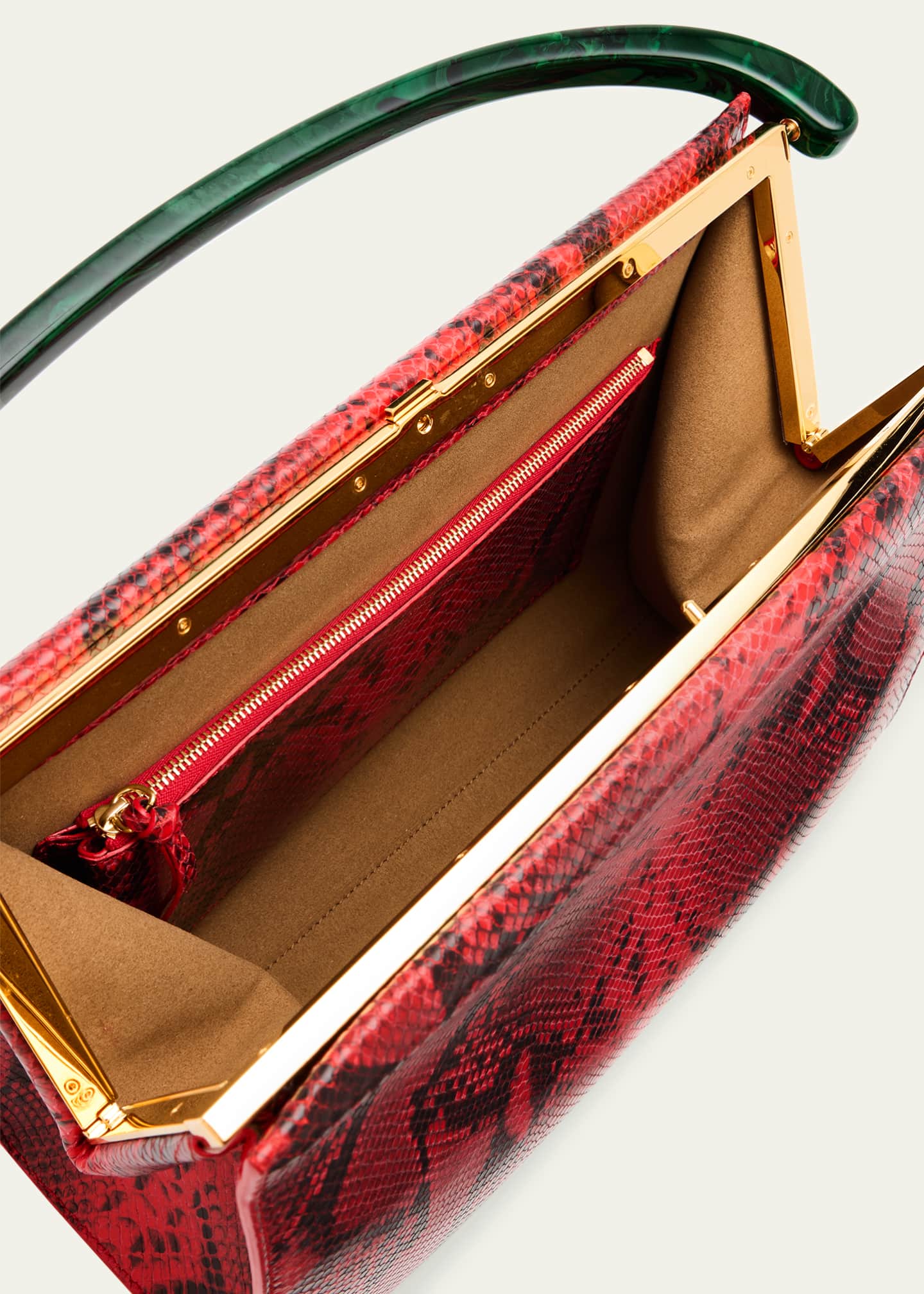 Dries Van Noten Crisp Python Top-Handle Bag - Bergdorf Goodman