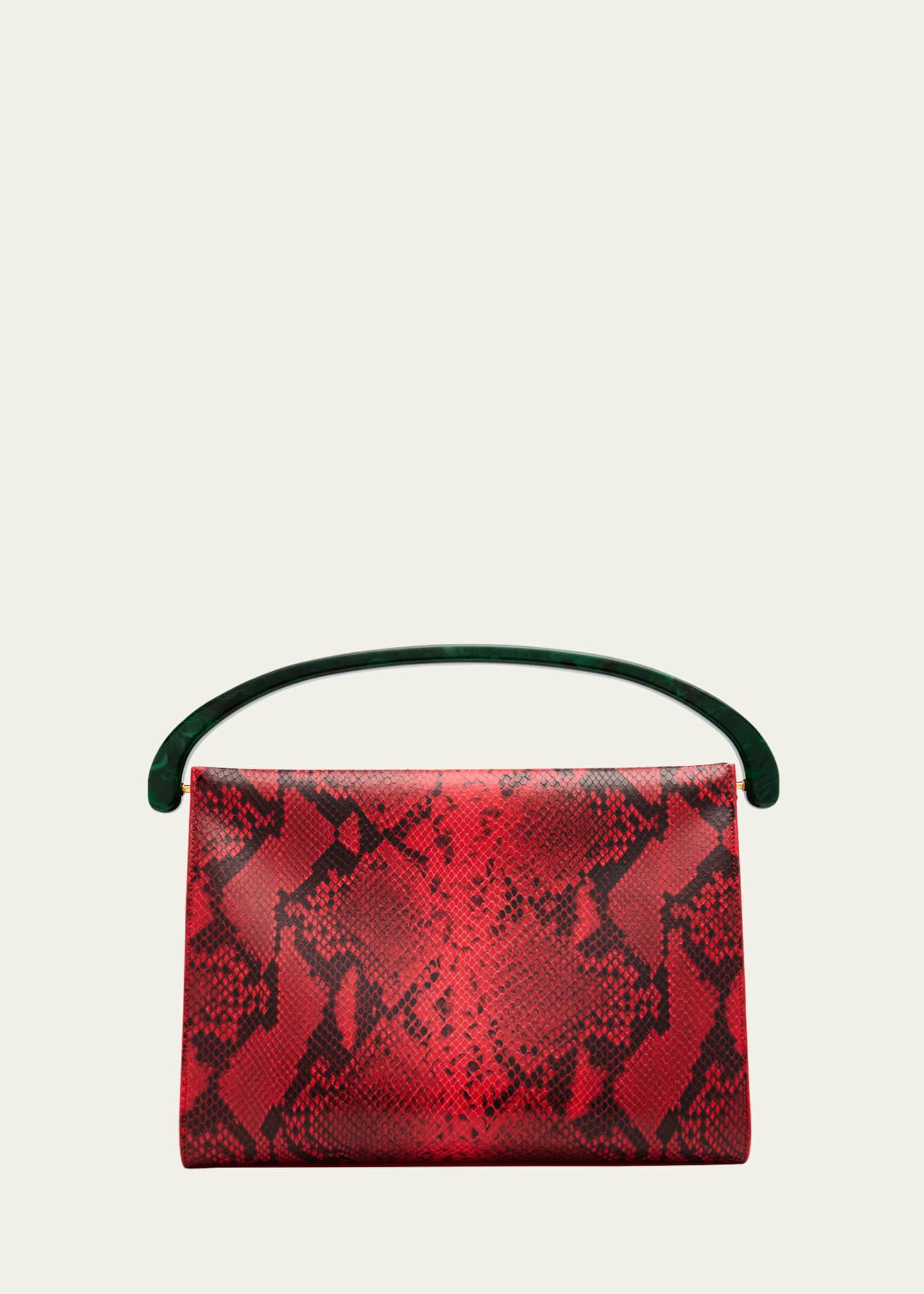 Dries Van Noten Crisp Python Top-Handle Bag - Bergdorf Goodman