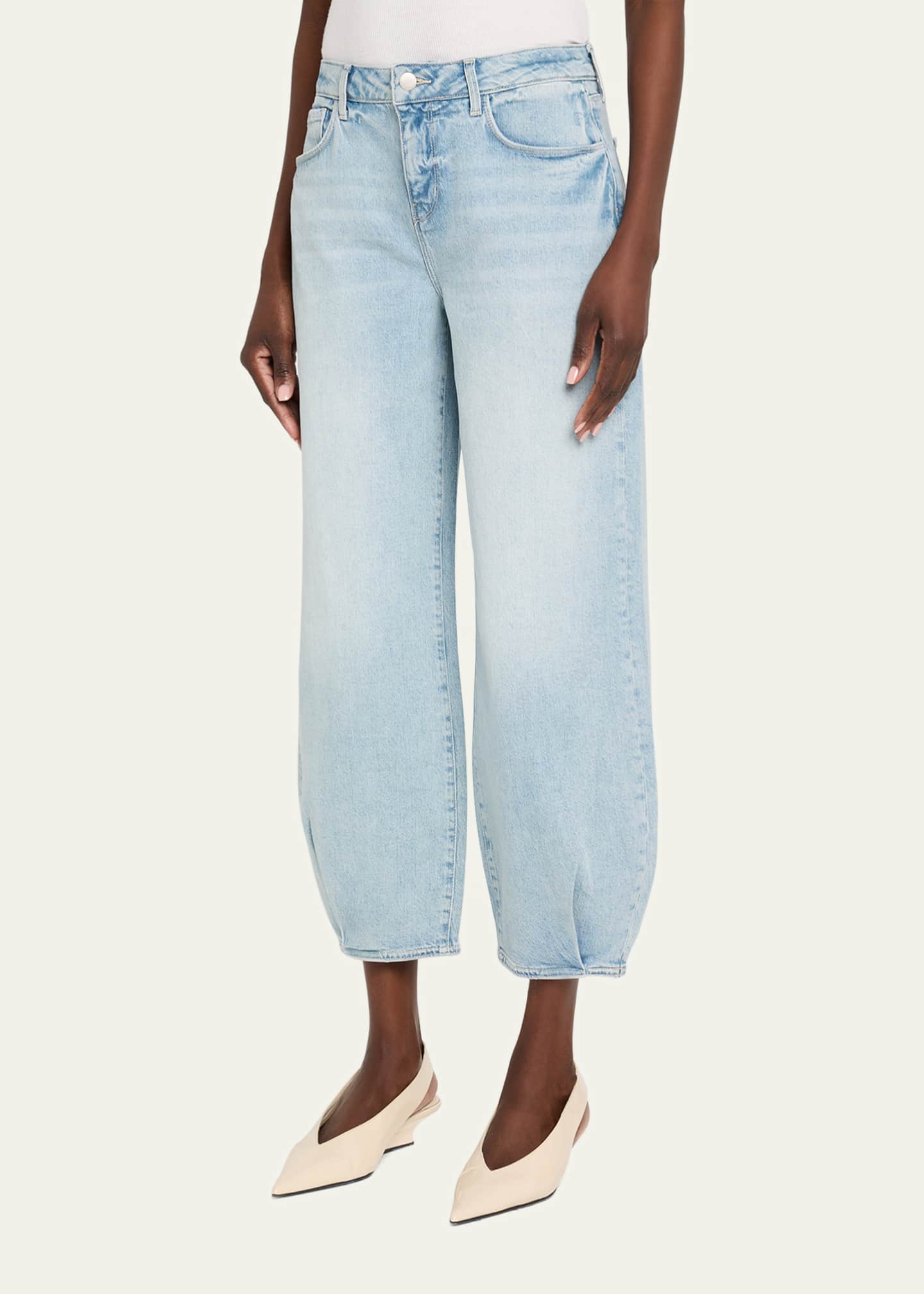 L'Agence Krista High-Rise Tapered Jeans - Bergdorf Goodman