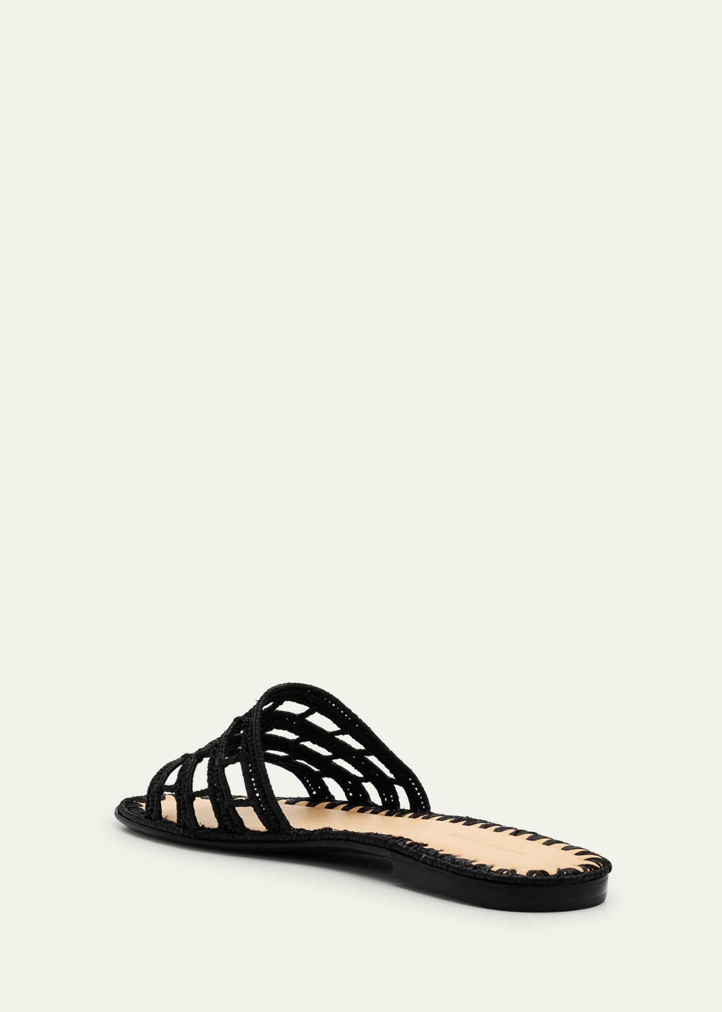 Carrie Forbes Alana Raffia Flat Slide Sandals - Bergdorf Goodman