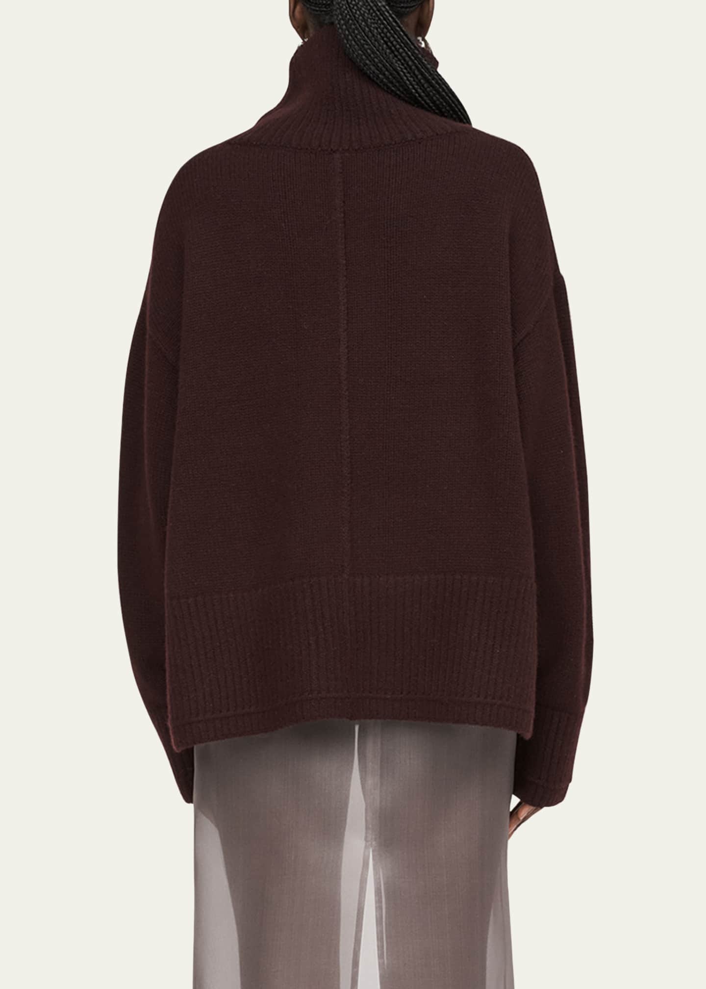 MARIA MCMANUS Swing Mock Neck Ribbed Cashmere Sweater - Bergdorf Goodman