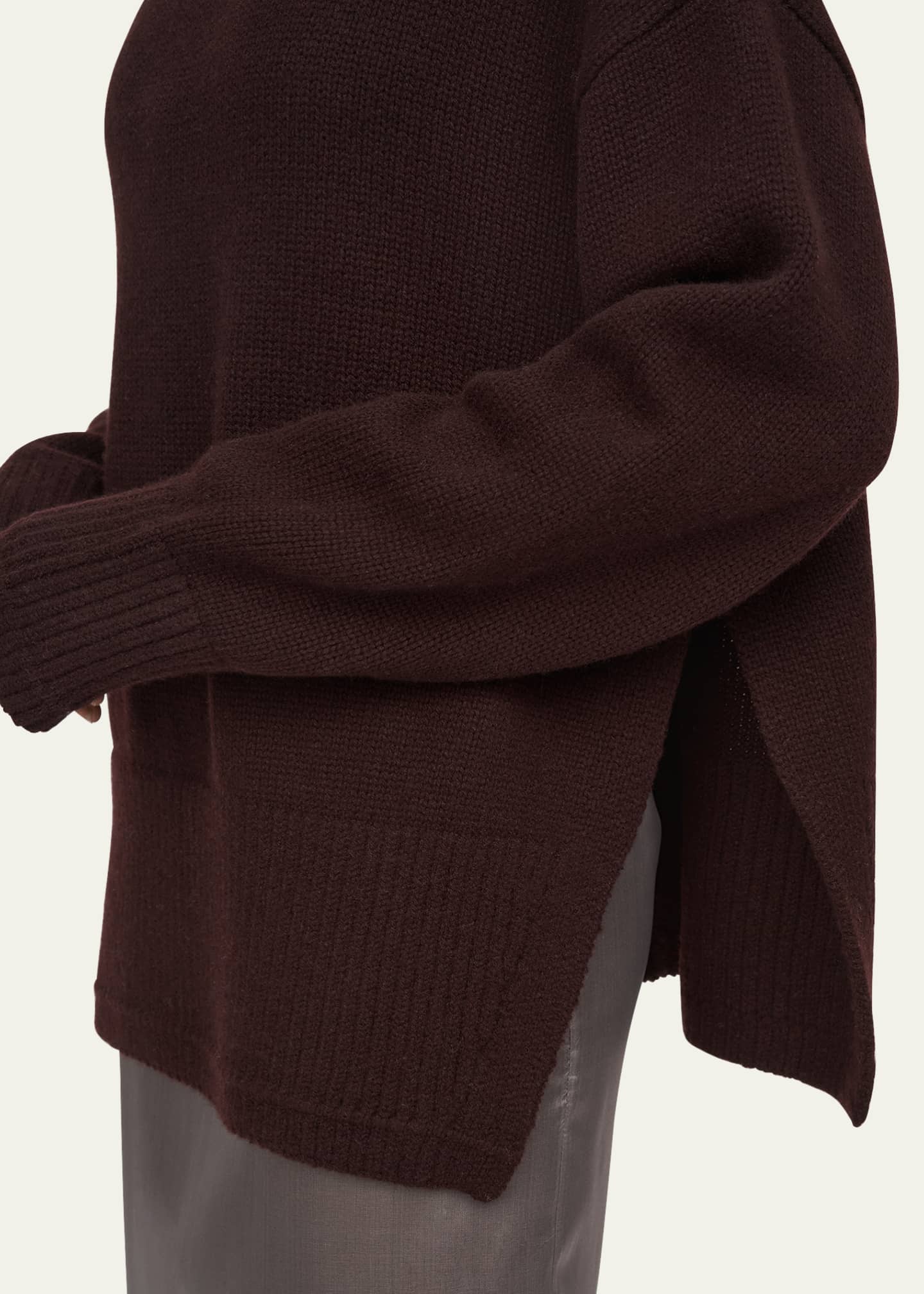 MARIA MCMANUS Swing Mock Neck Ribbed Cashmere Sweater - Bergdorf Goodman