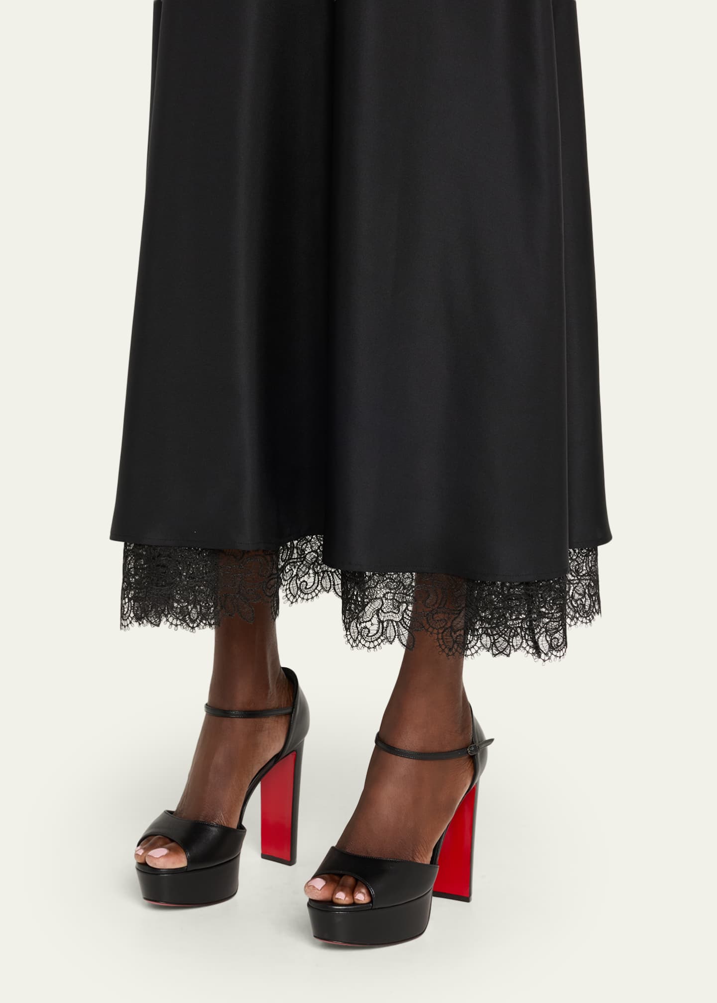 Christian Louboutin 130mm Sandaloo Leather Platform Red Sole Sandals ...