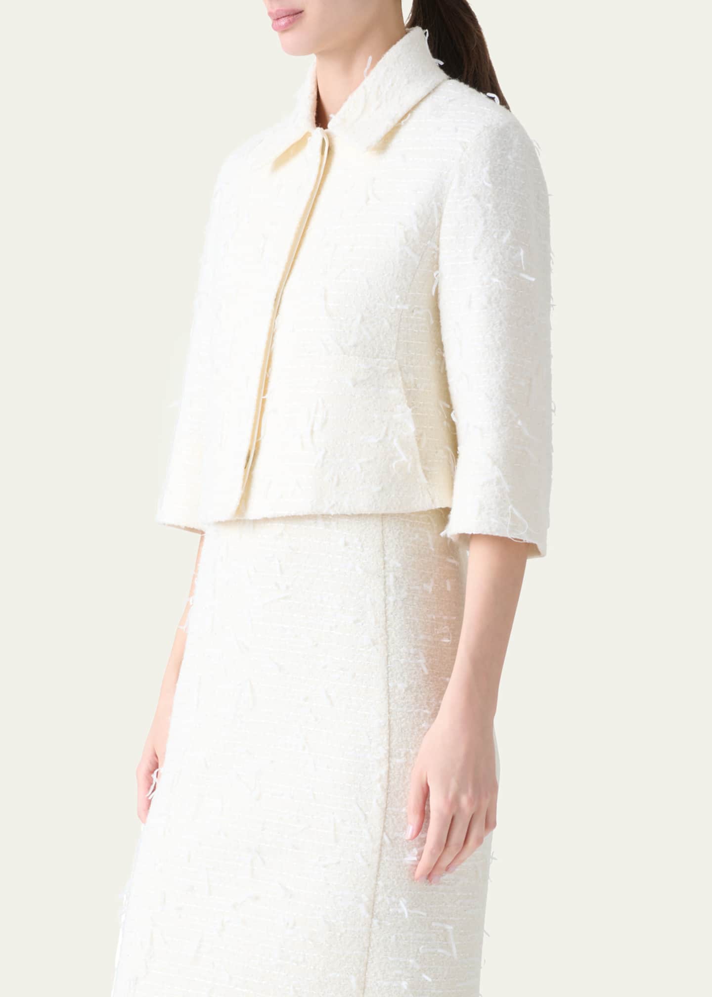 Akris Winslow Boucle Sequined Short Jacket - Bergdorf Goodman