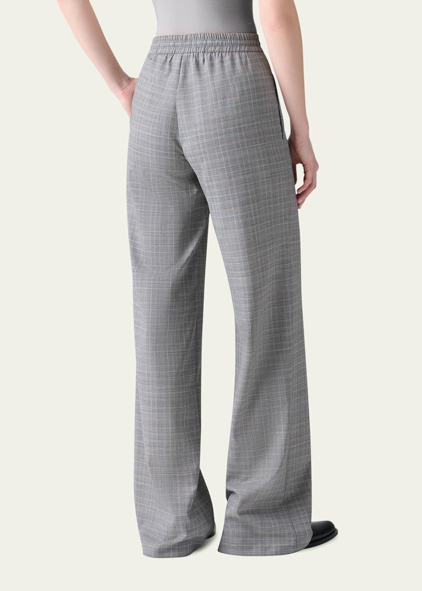 Akris Filibert Prince of Wales Check Cool Wool Pants - Bergdorf Goodman