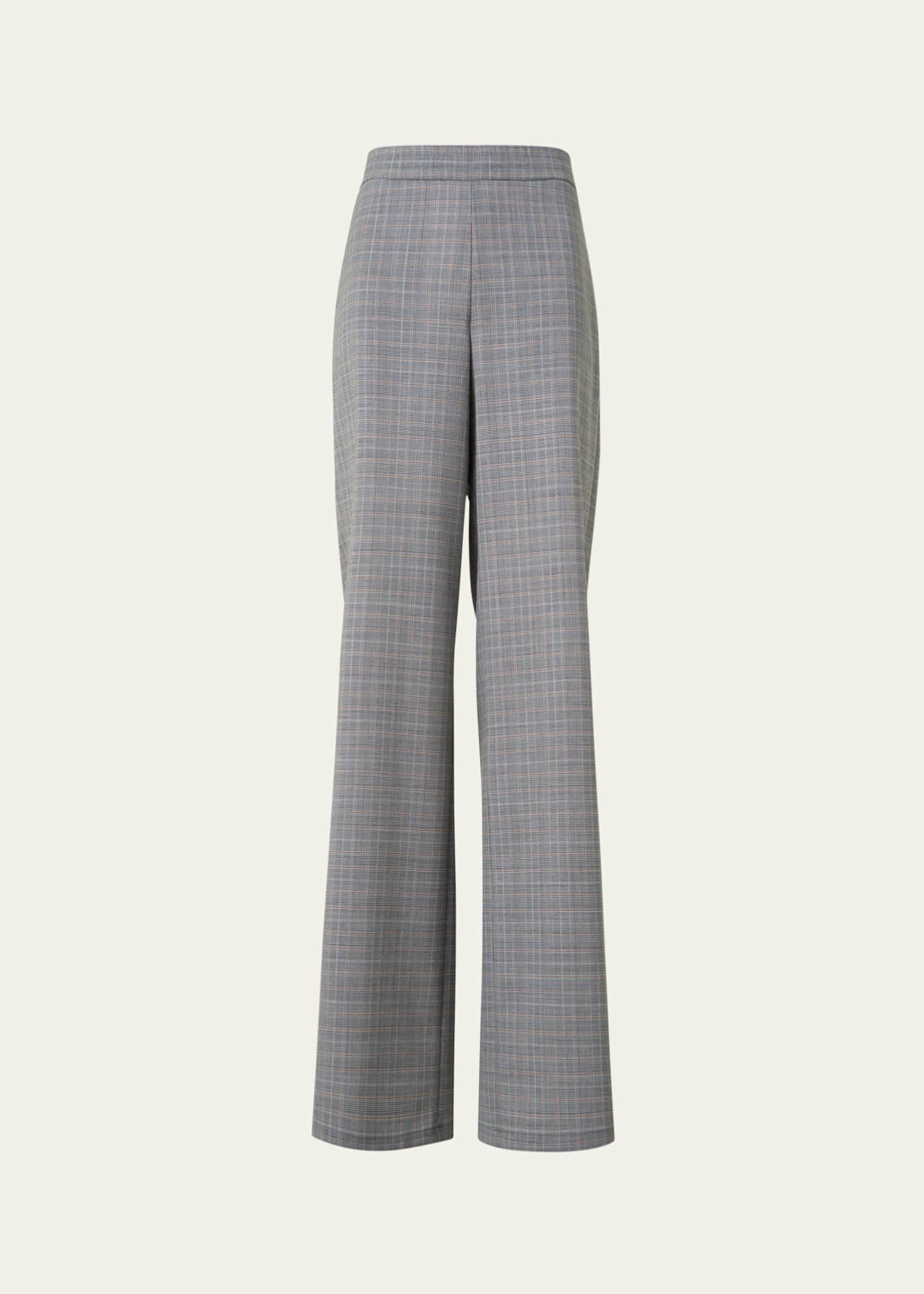Akris Filibert Prince of Wales Check Cool Wool Pants - Bergdorf Goodman