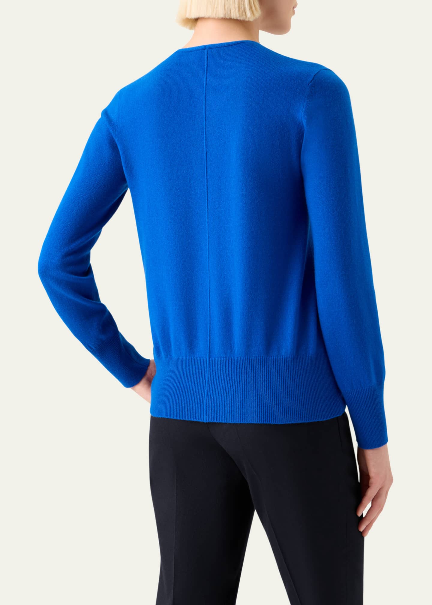 Akris V-Neck Pure Cashmere Knit Sweater - Bergdorf Goodman