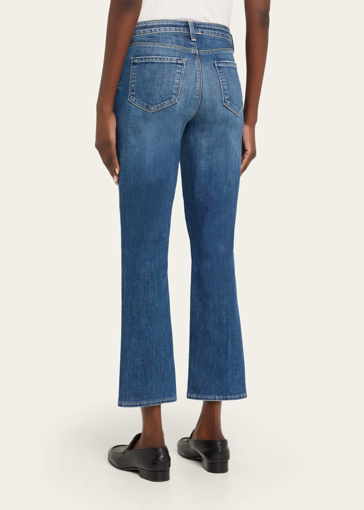 L'Agence Tati High-Rise Cropped Micro Bootcut Jeans - Bergdorf Goodman