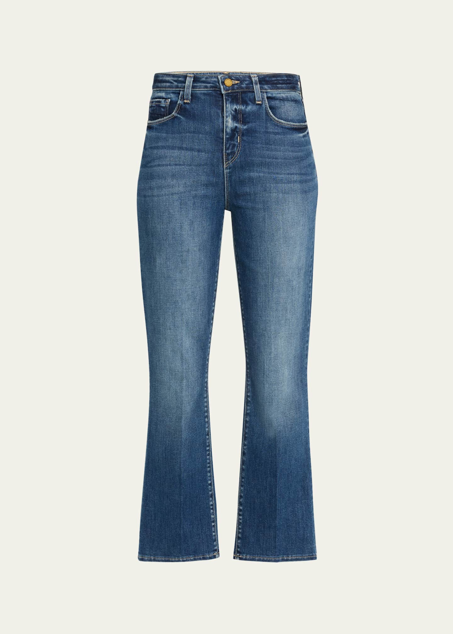 L'Agence Tati High-Rise Cropped Micro Bootcut Jeans - Bergdorf Goodman