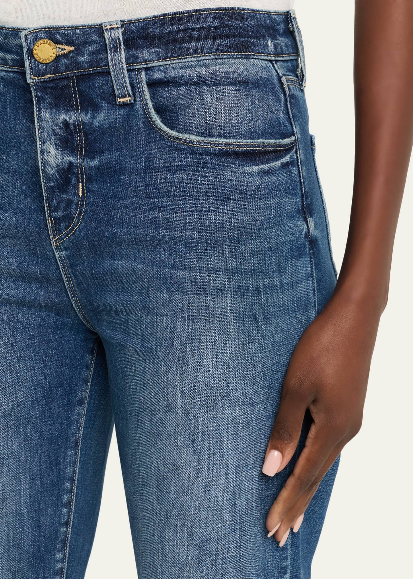 L'Agence Tati High-Rise Cropped Micro Bootcut Jeans - Bergdorf Goodman