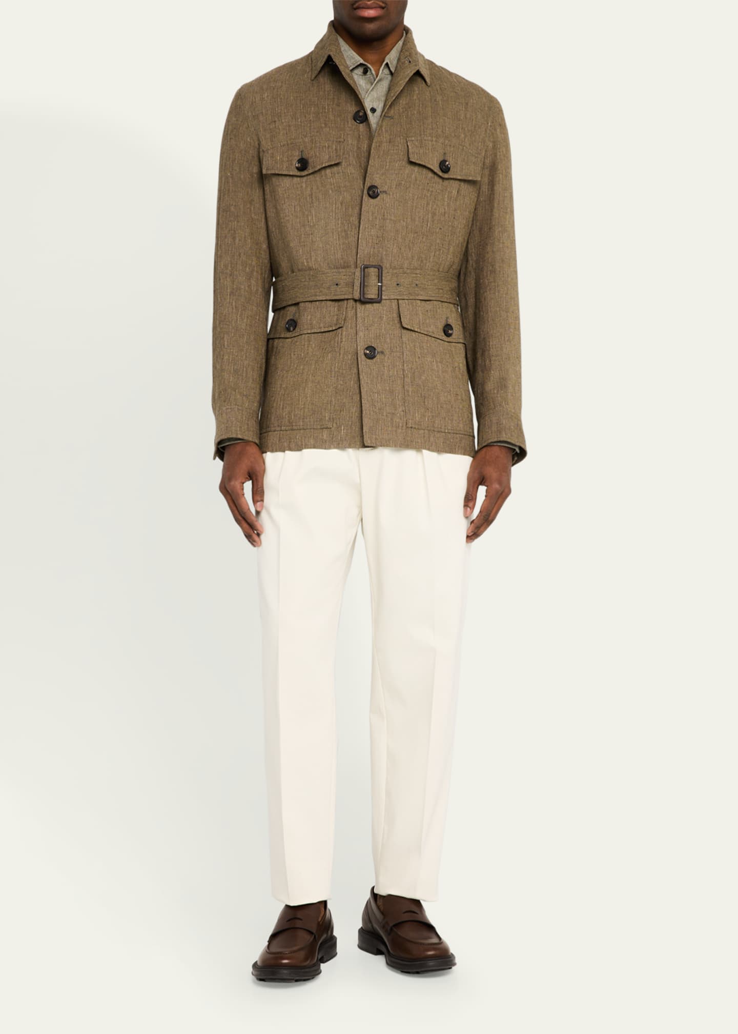 Loro Piana Men's Edmore Linen Field Jacket - Bergdorf Goodman
