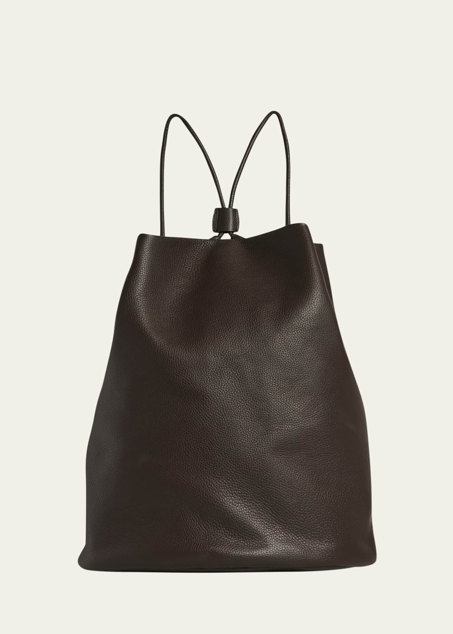 THE ROW Joe Drawstring Backpack in Grain Leather - Bergdorf Goodman