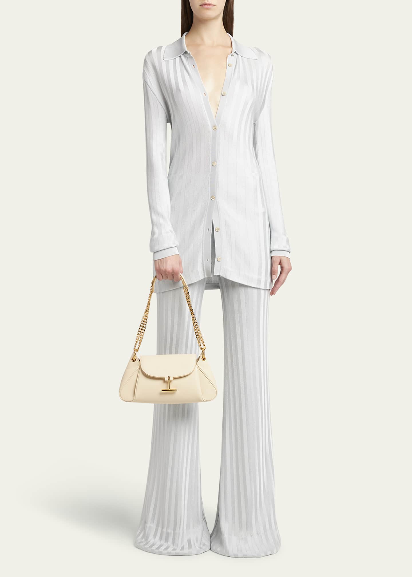 TOM FORD Tara Chain Shoulder Bag in Grain Leather - Bergdorf Goodman