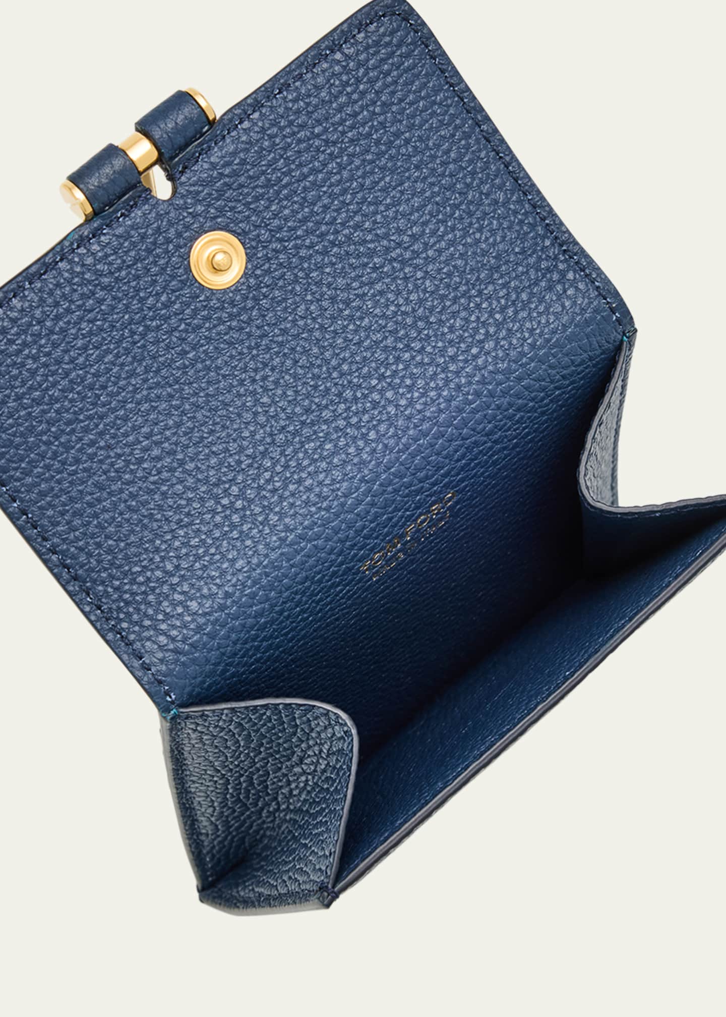 TOM FORD Flap Card Holder in Snake-Embossed Leather - Bergdorf Goodman