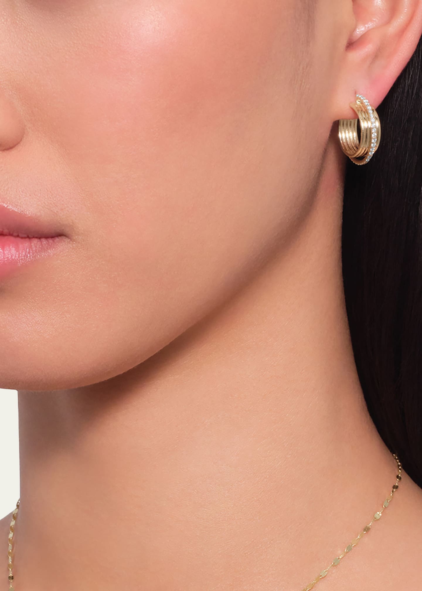 Lana 14K Gold Lana Kinetic Diamond Huggie Earrings - Bergdorf Goodman