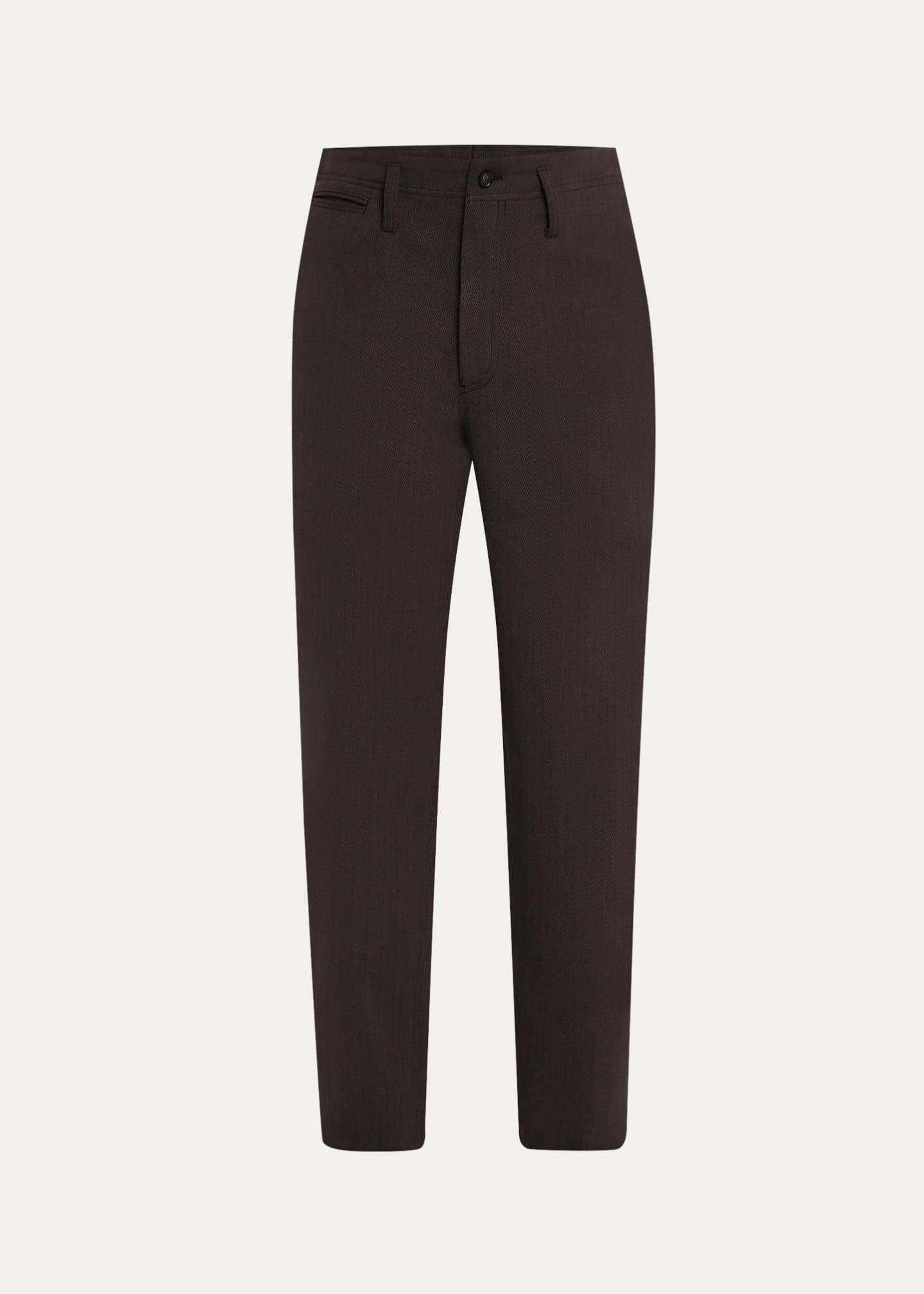 Loro Piana Men's Bram Linen Flower Flat-Front Trousers - Bergdorf Goodman