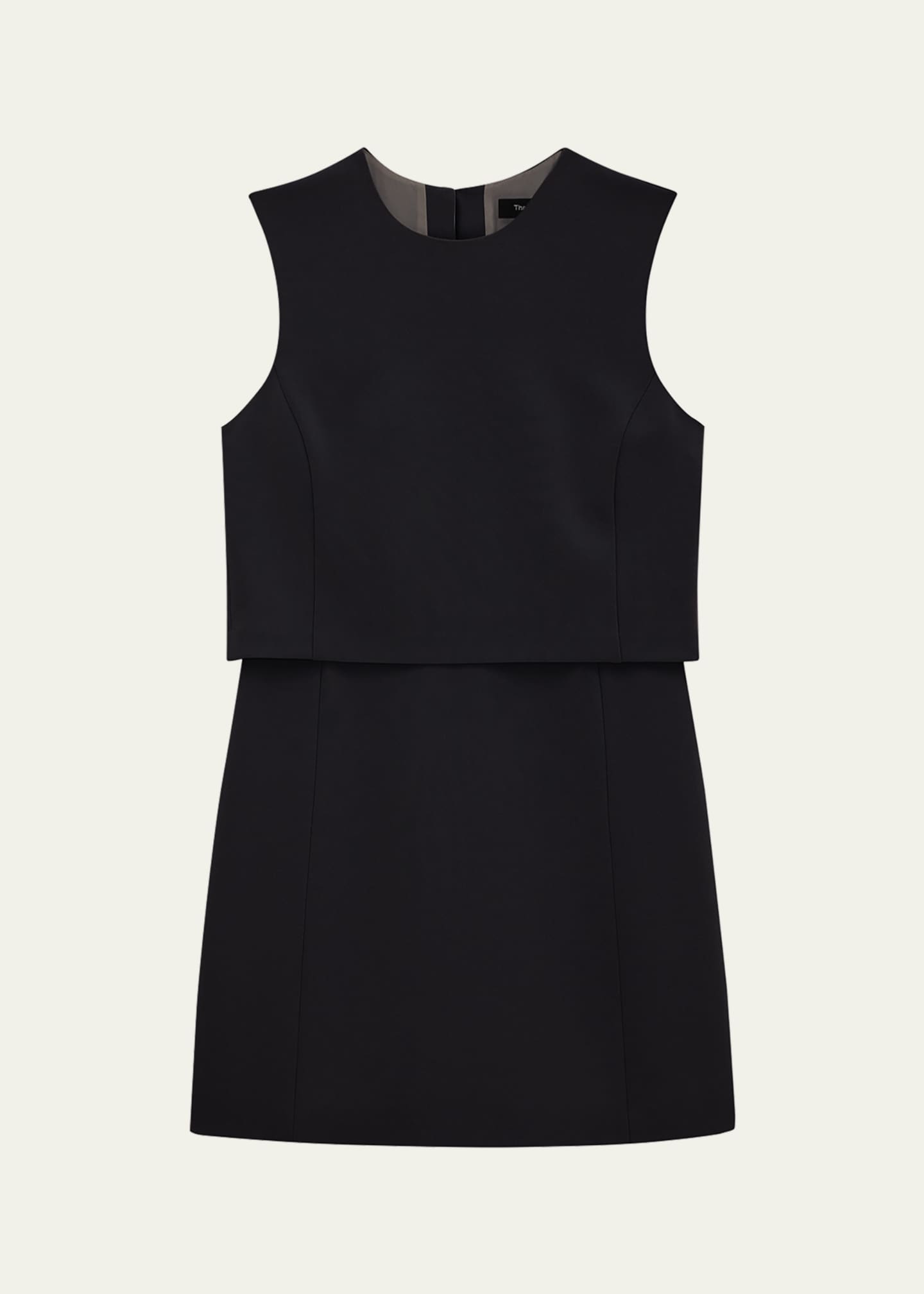 Theory Crepe Sculpted Layer Mini Dress - Bergdorf Goodman