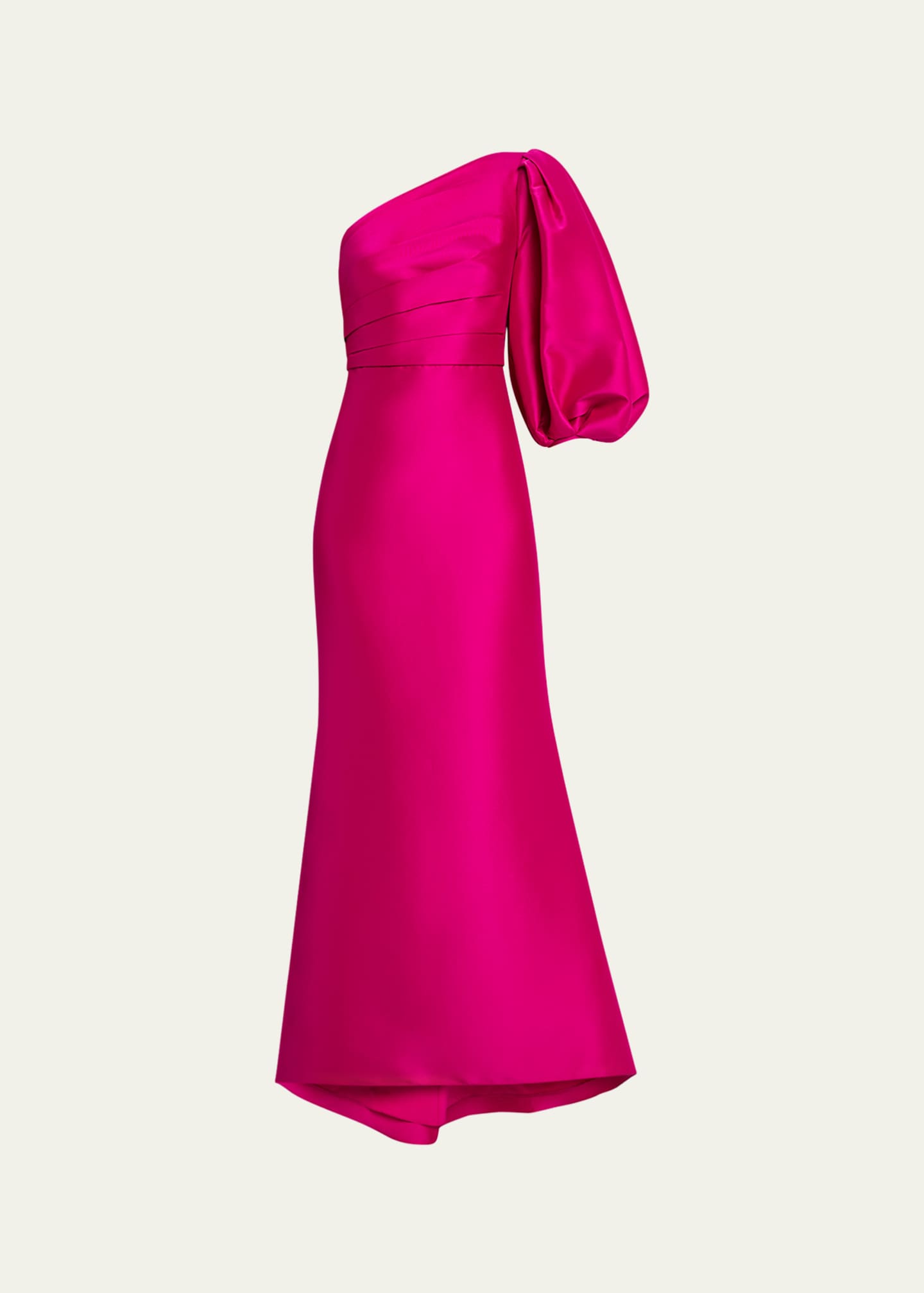 Badgley Mischka One-Shoulder Trumpet Gown - Bergdorf Goodman