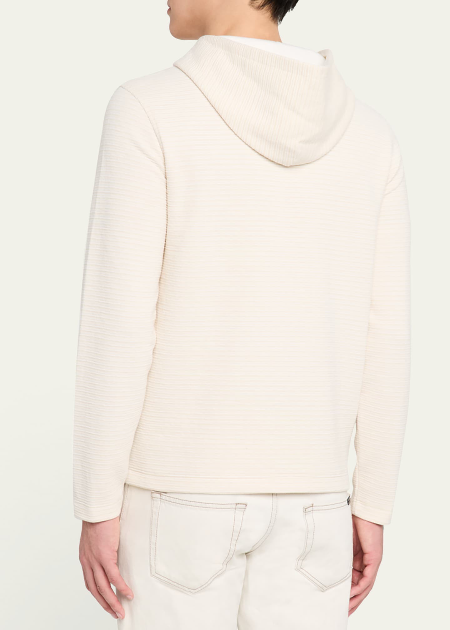 Vince Men's Double-Face Textured Hoodie - Bergdorf Goodman