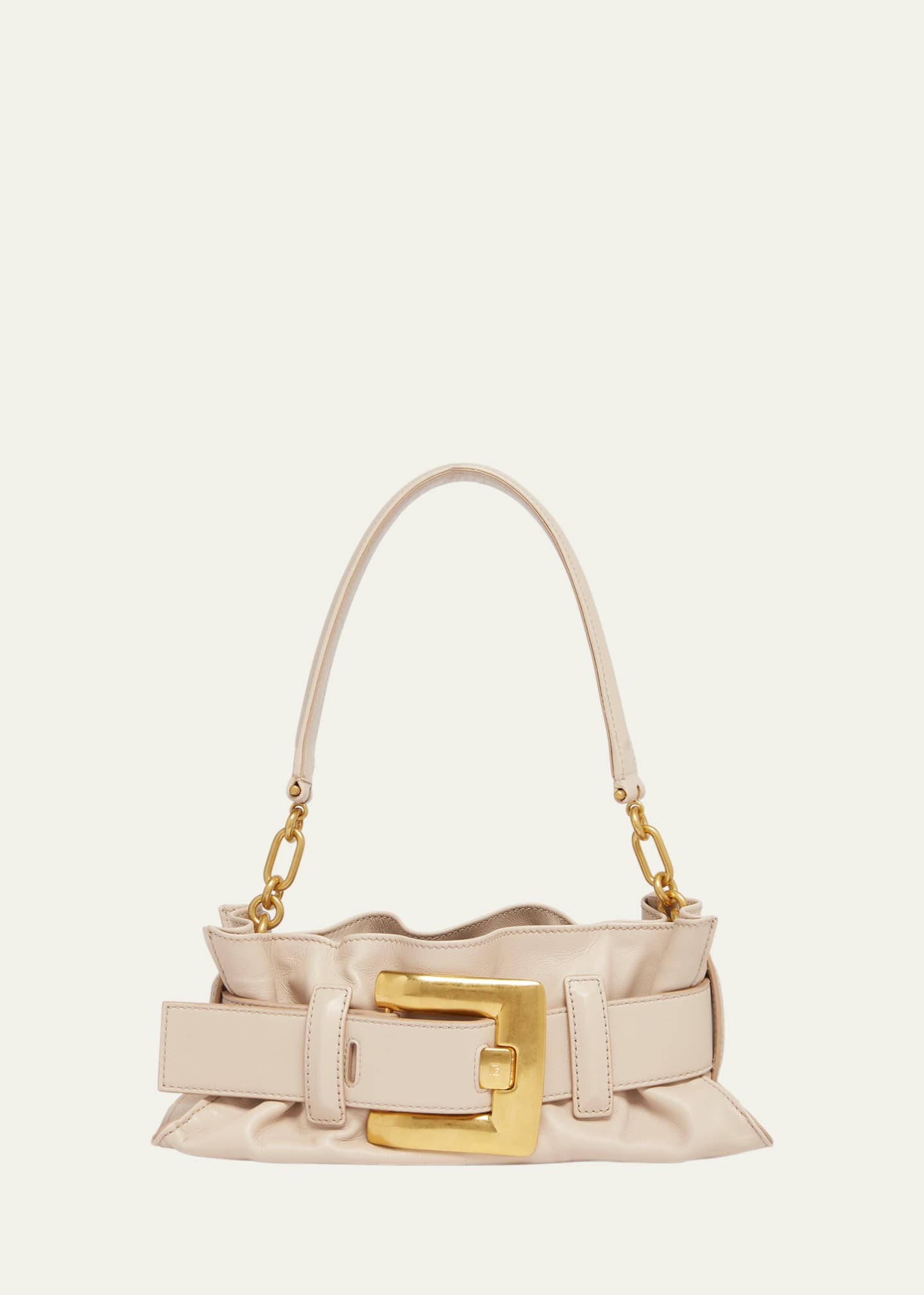 Balmain Anthem Mini Buckle Shoulder Bag in Calfskin Leather - Bergdorf ...