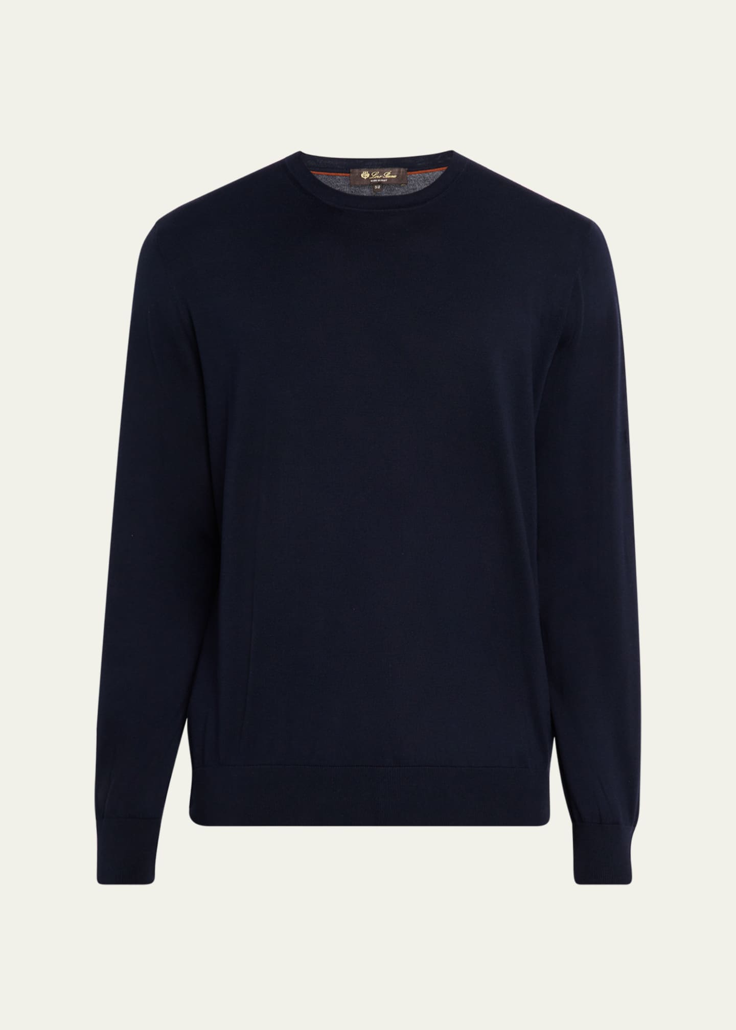 Loro Piana Men's Cotton Crewneck Sweater - Bergdorf Goodman