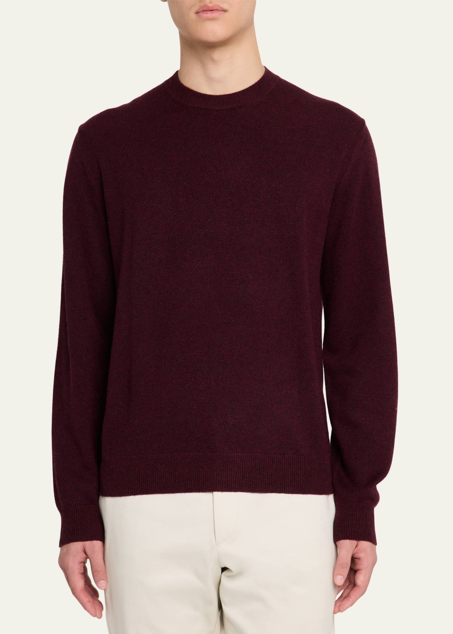 Loro Piana Men's Colonno Cashmere and Silk Crewneck Sweater - Bergdorf ...
