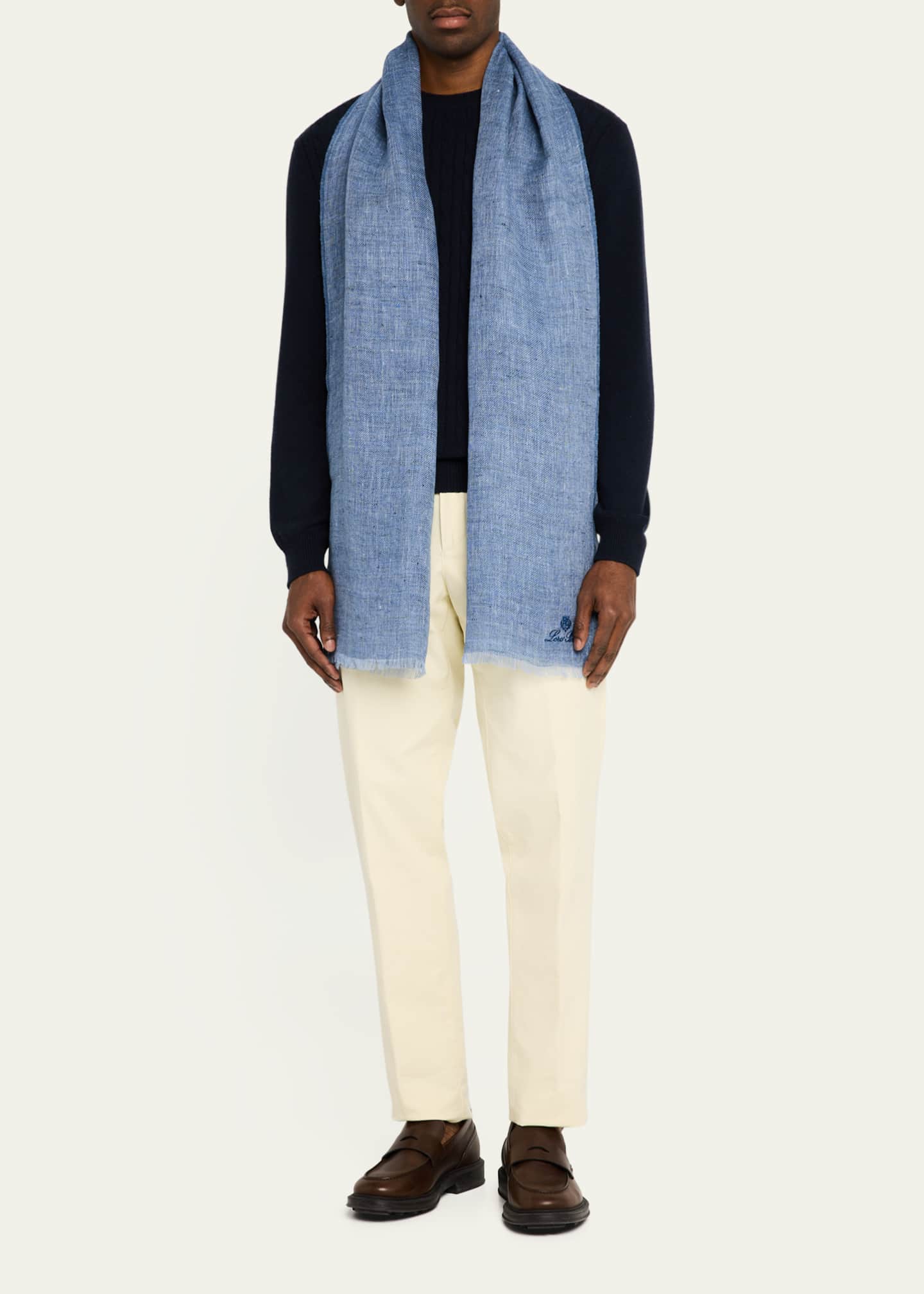 Loro Piana Men's Alisei Linen Scarf - Bergdorf Goodman