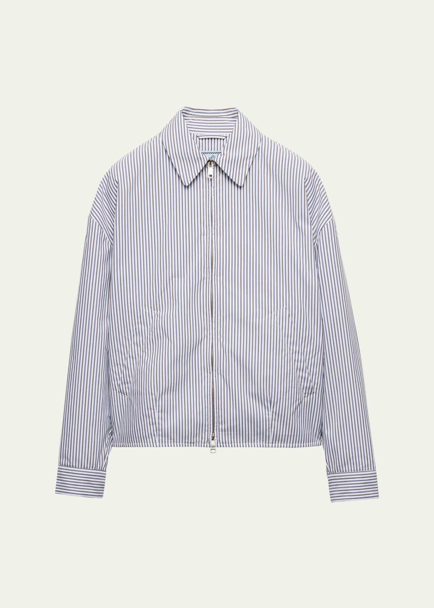 Prada Tricolor Striped Zip Jacket - Bergdorf Goodman