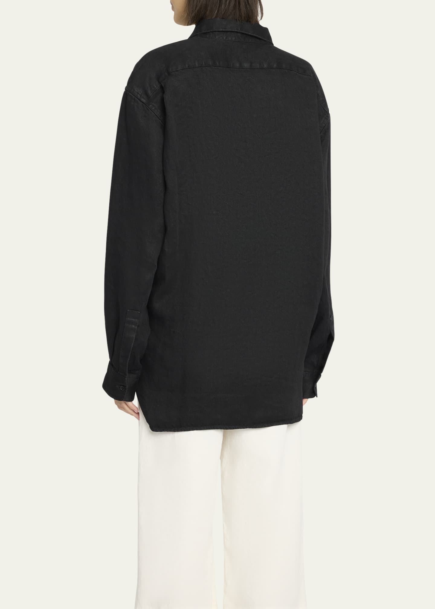 THE ROW Nesson Oversized Linen Button-Down Shirt - Bergdorf Goodman