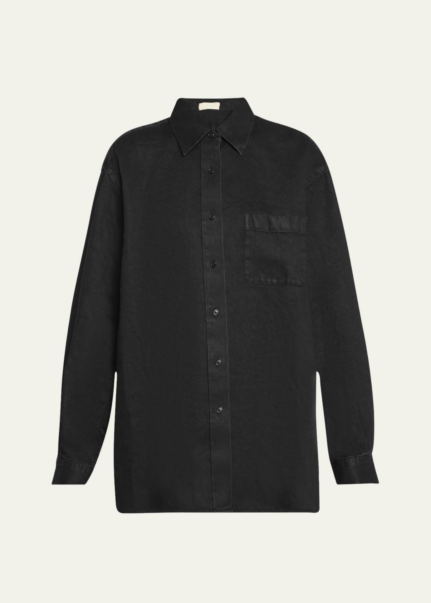 THE ROW Nesson Oversized Linen Button-Down Shirt - Bergdorf Goodman