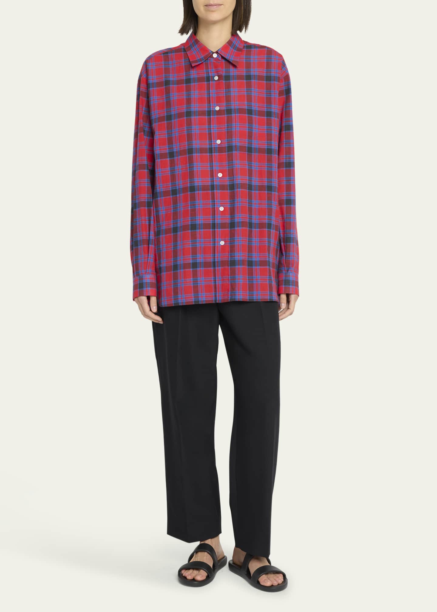 THE ROW Nesson Long-Sleeve Shirt - Bergdorf Goodman