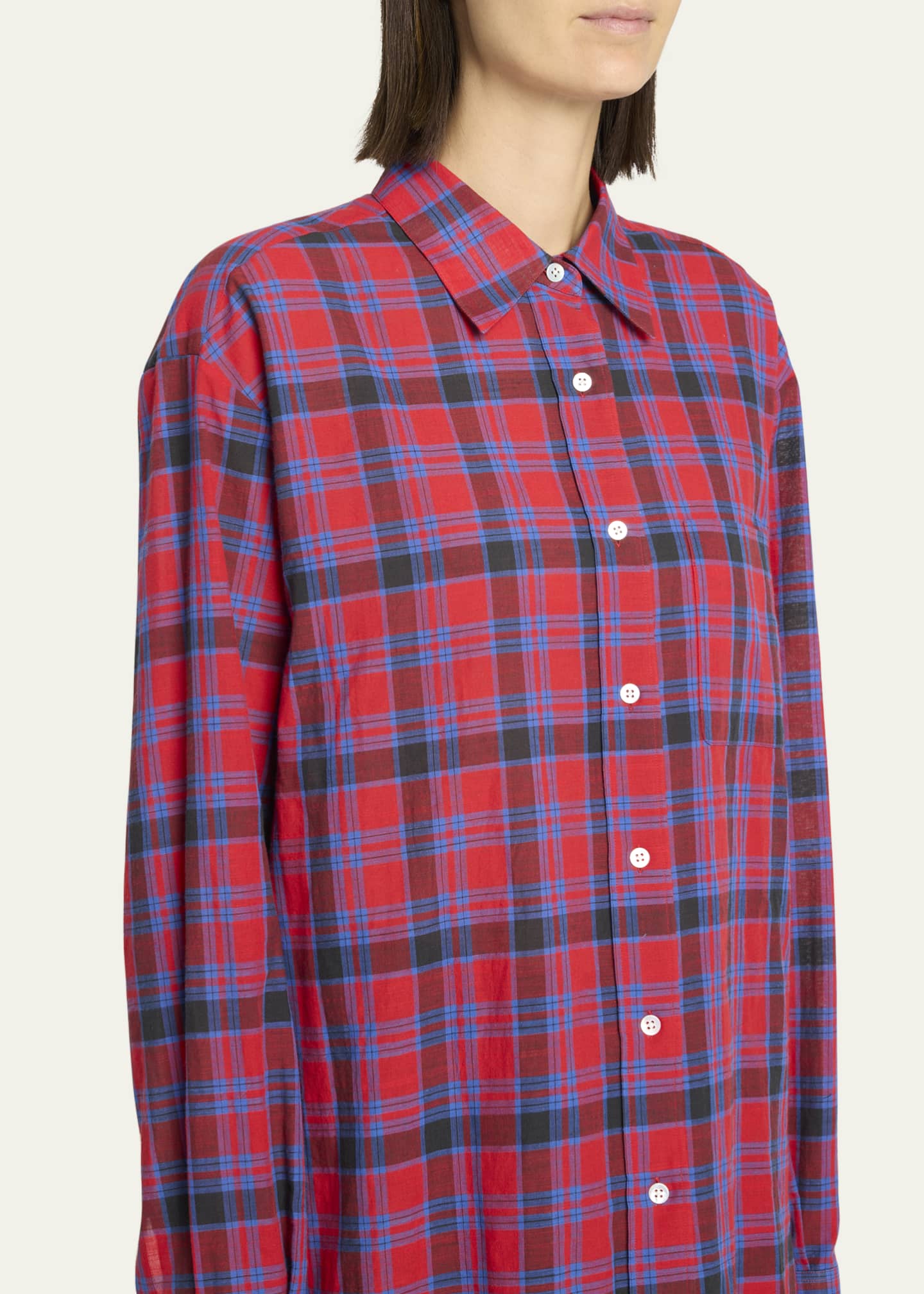 THE ROW Nesson Long-Sleeve Shirt - Bergdorf Goodman