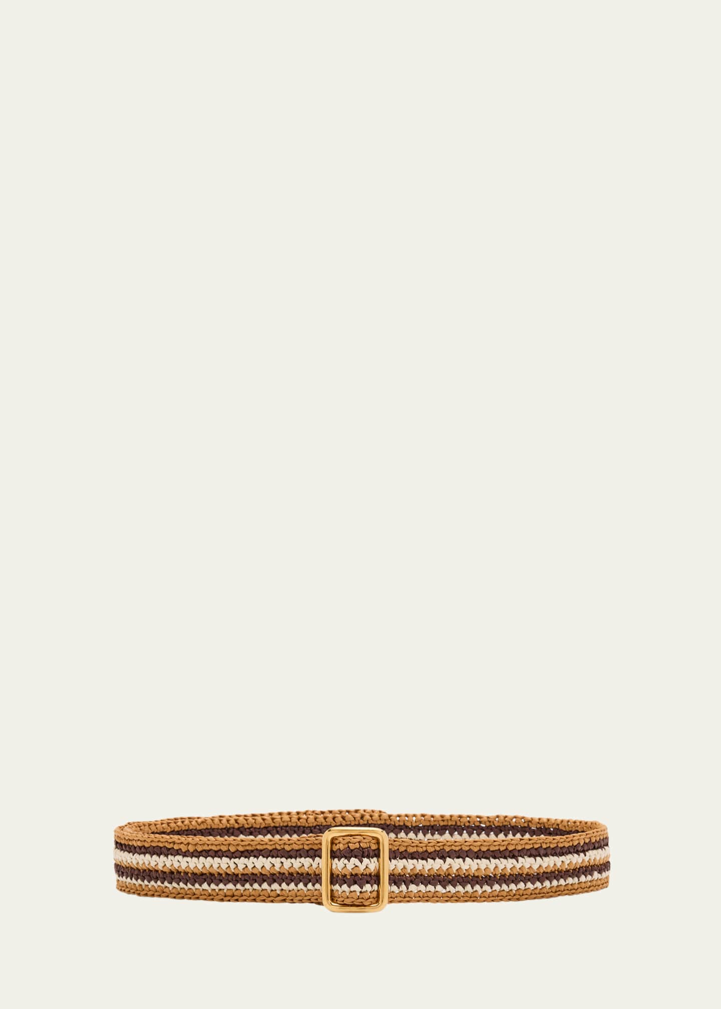 THE ROW Ara Striped Straw Belt - Bergdorf Goodman