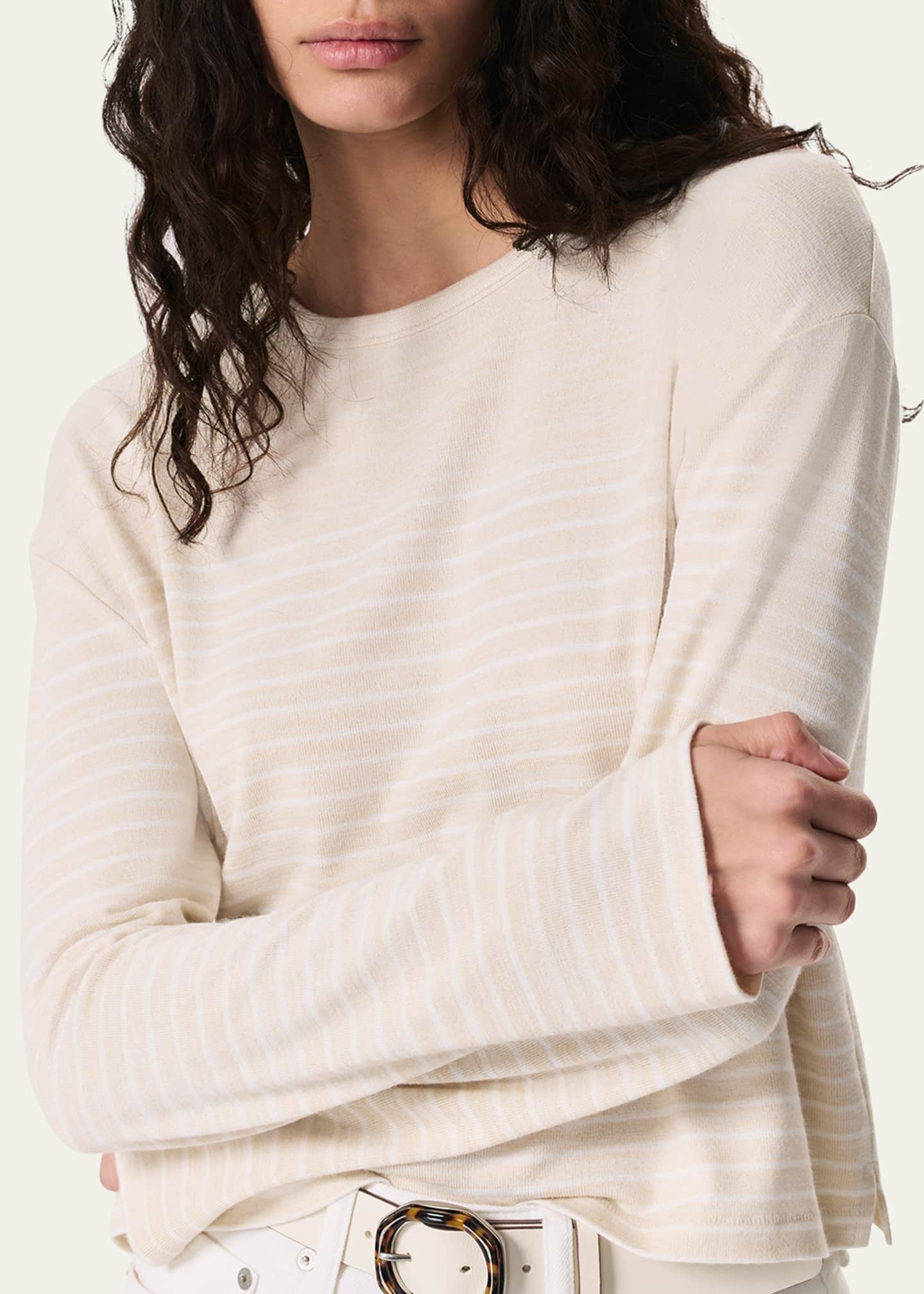 Rag & Bone The Knit Stripe Boxy Long-Sleeve Tee - Bergdorf Rag & Bone The Knit Stripe Boxy Long-Sleeve Tee - Bergdorf