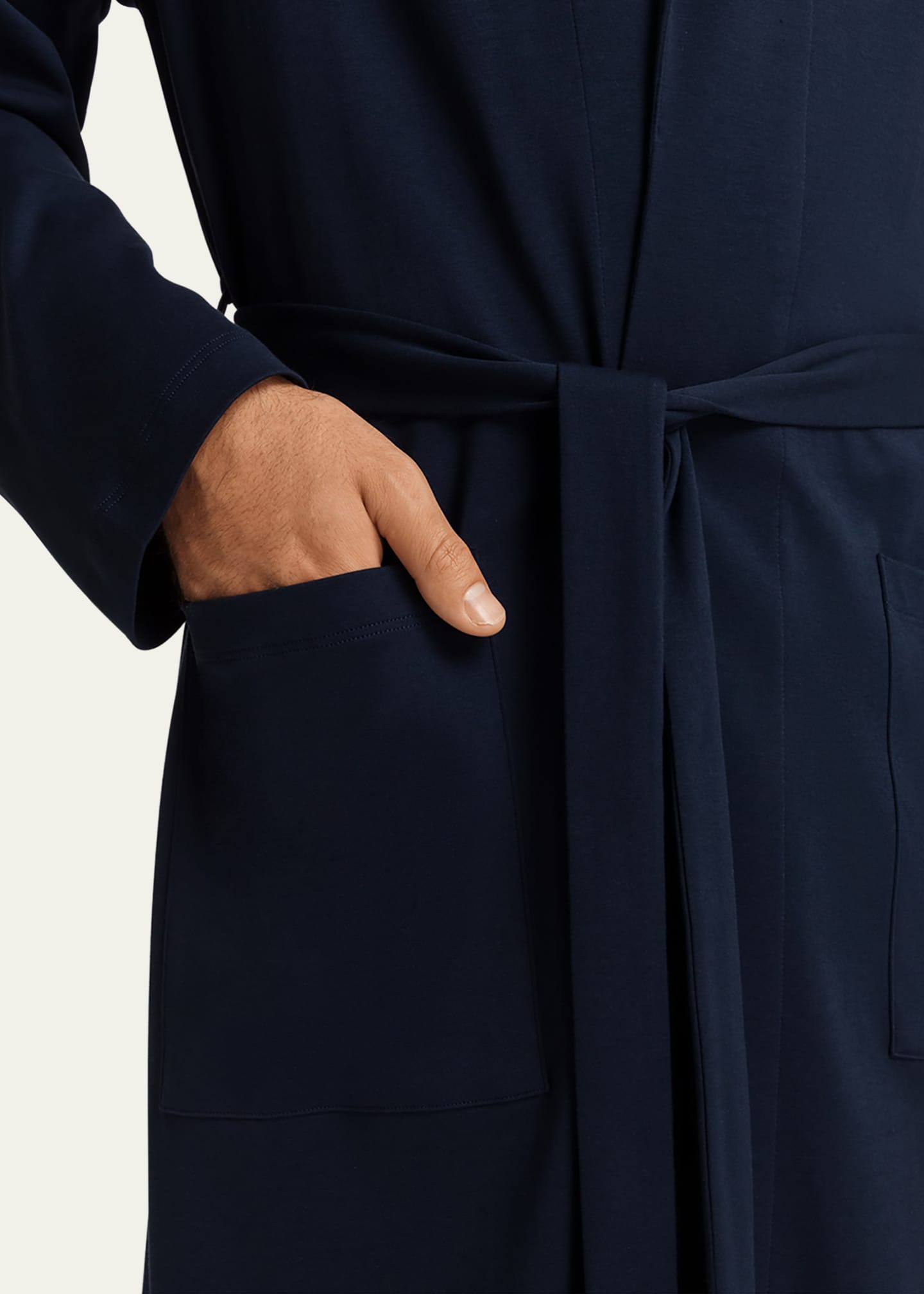 Hanro Men's Night Day Interlock Cotton Robe - Bergdorf Goodman