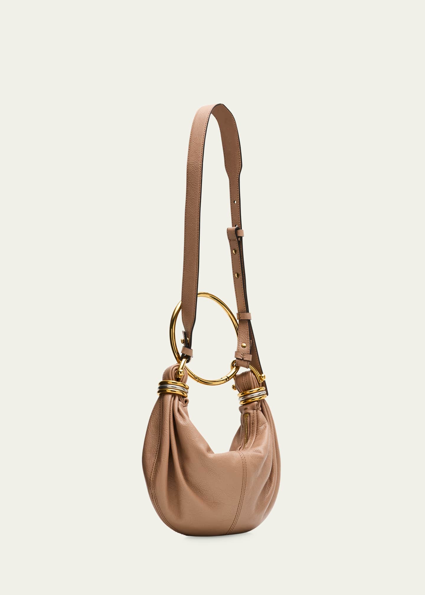 Chloe Mini Bracelet Grained Leather Shoulder Bag - Bergdorf Goodman