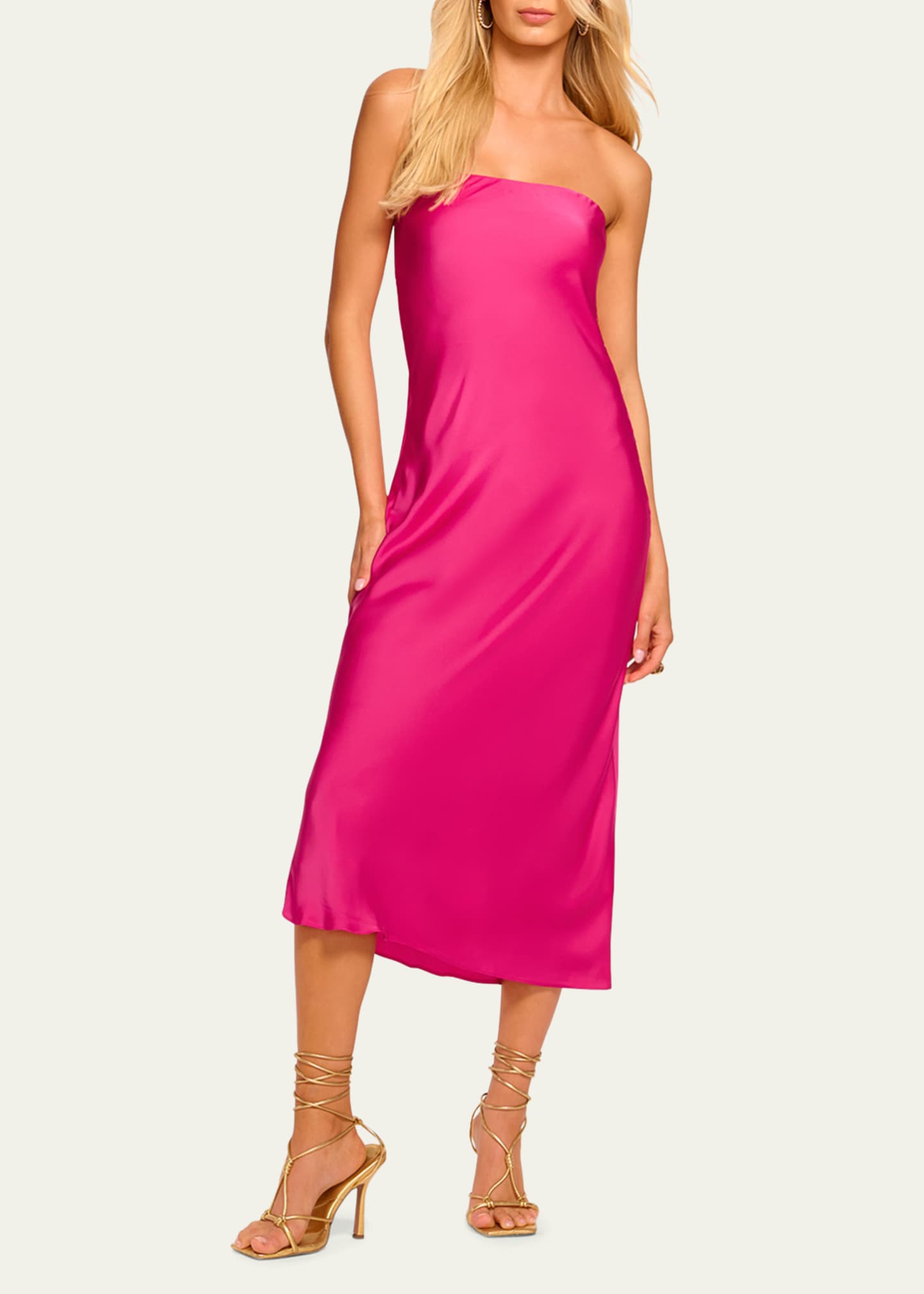Ramy Brook Shauna Strapless Cowl-Back Midi Dress - Bergdorf Goodman