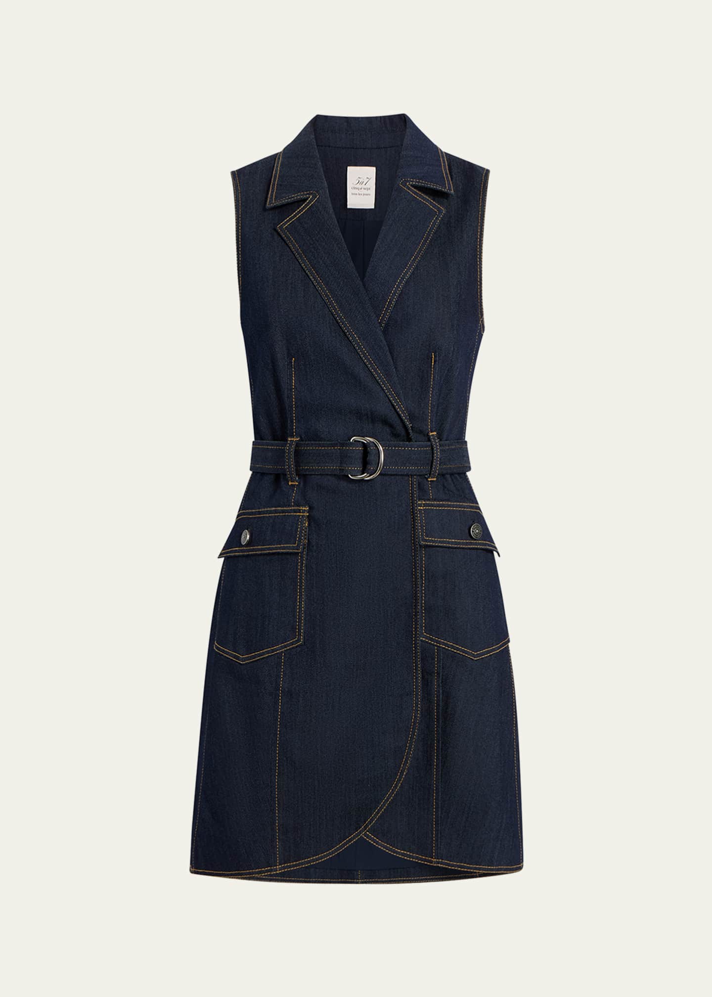 Cinq a Sept Jenessa Sleeveless Denim Mini Dress - Bergdorf Goodman