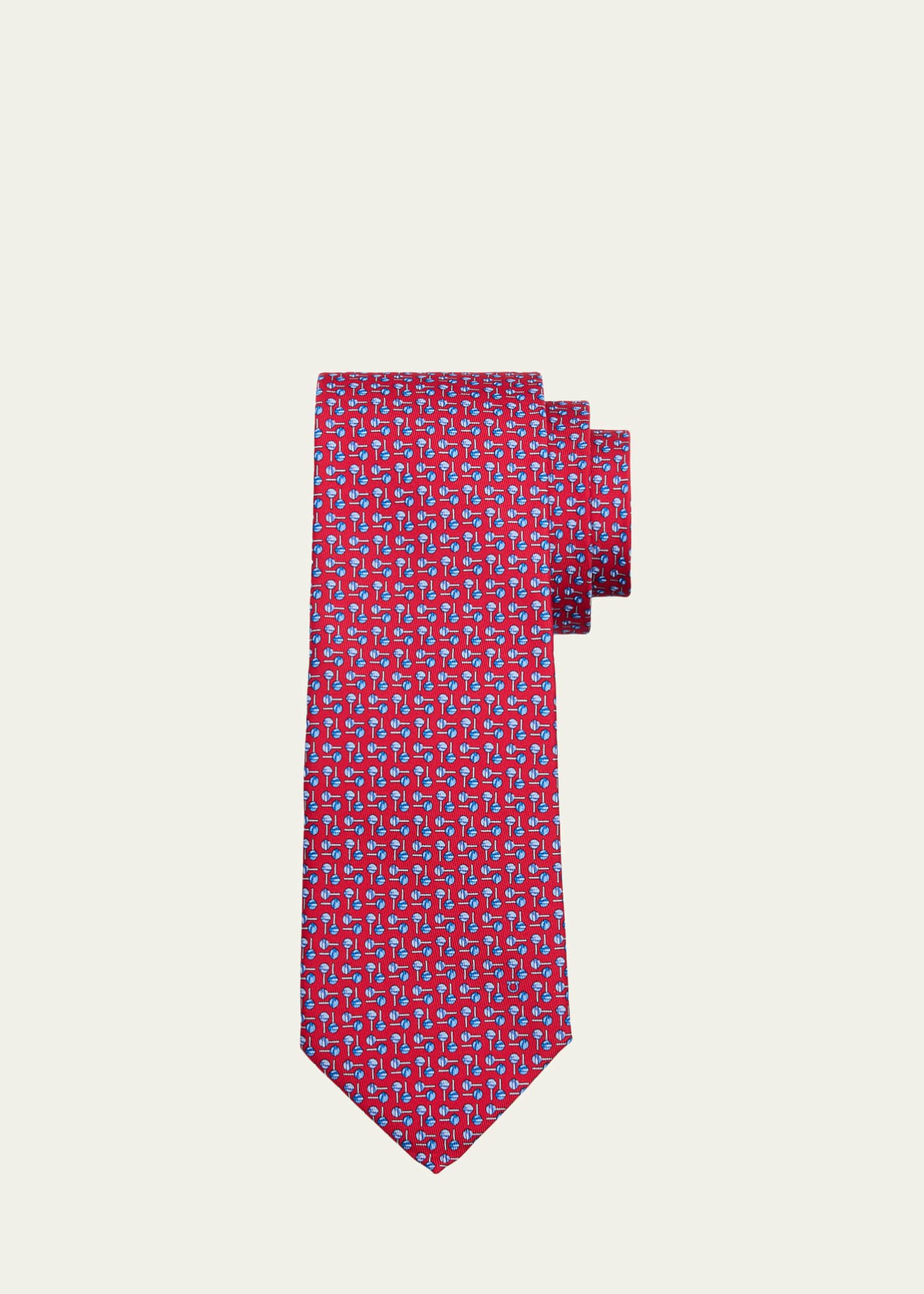 Ferragamo Men's Micro-Lollipop Print Tie - Bergdorf Goodman