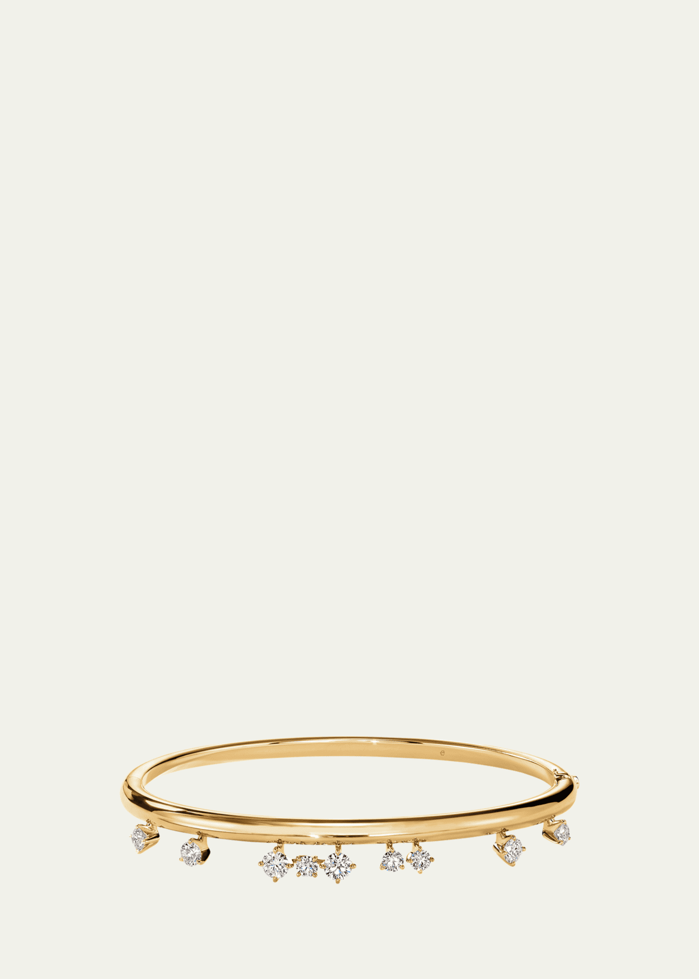 Hearts on Fire 18K Yellow Gold Barre Floating Diamond Bangle Bracelet ...