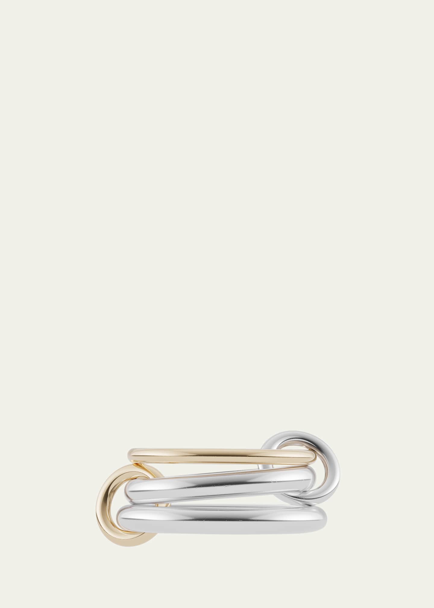 Spinelli Kilcollin Scorpio Silver and Gold Three-Link Ring - Bergdorf ...