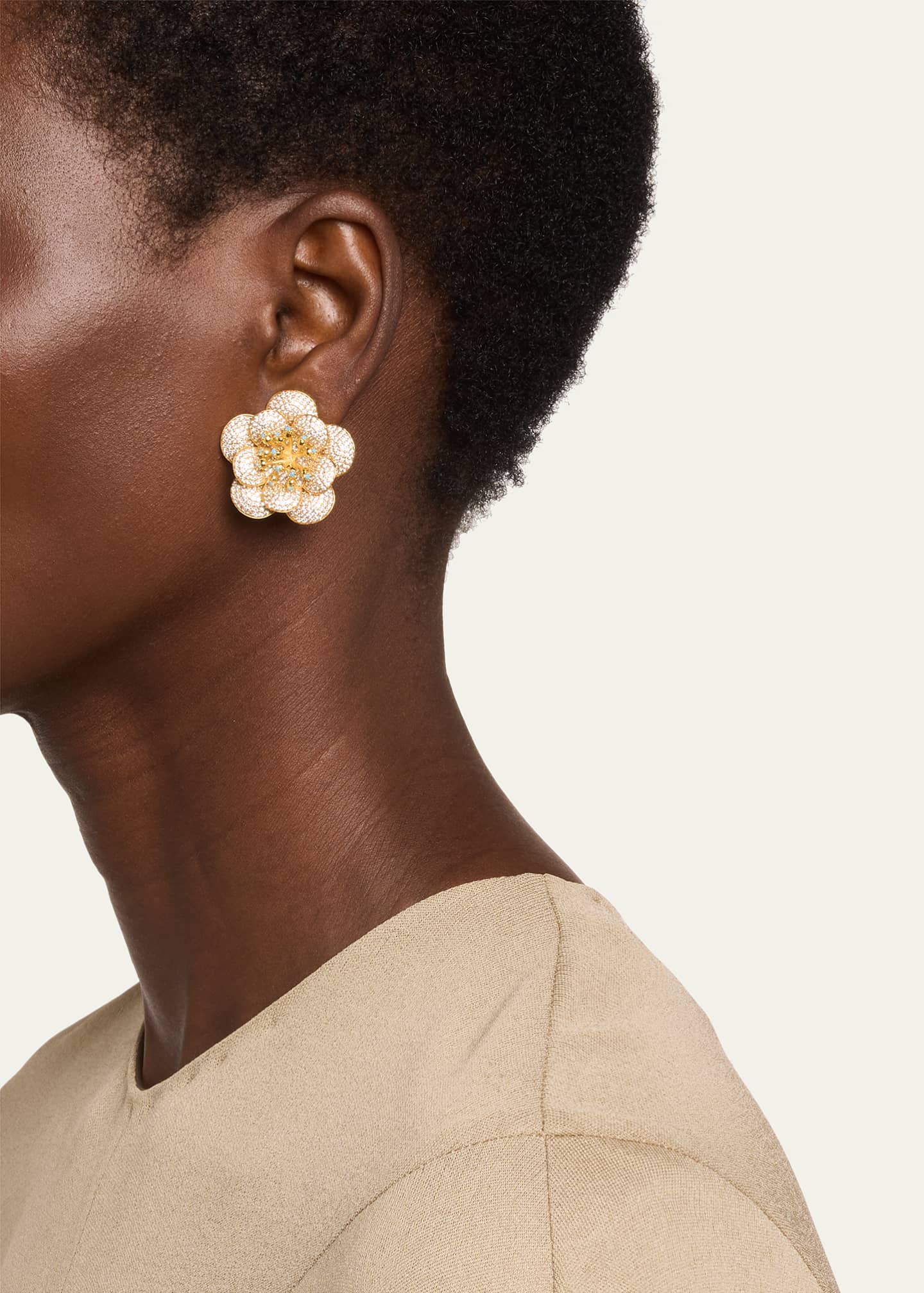 Begum Khan Carnation Stud Earrings - Bergdorf Goodman
