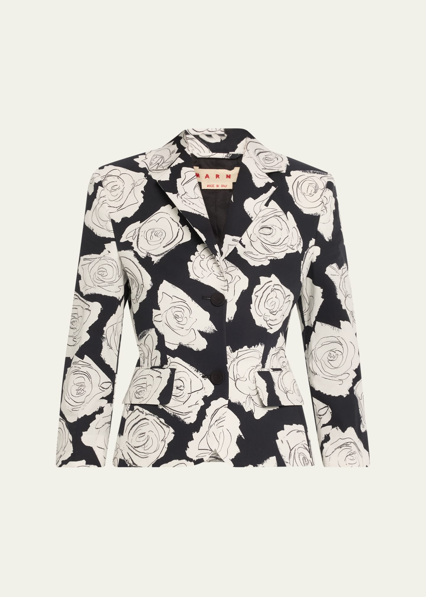 Marni Rose Print Compact Cotton Baby Jacket - Bergdorf Goodman
