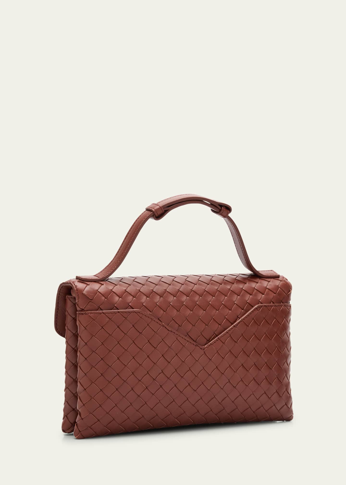 Bottega Veneta Knot Lock Leather Top-Handle Bag - Bergdorf Goodman
