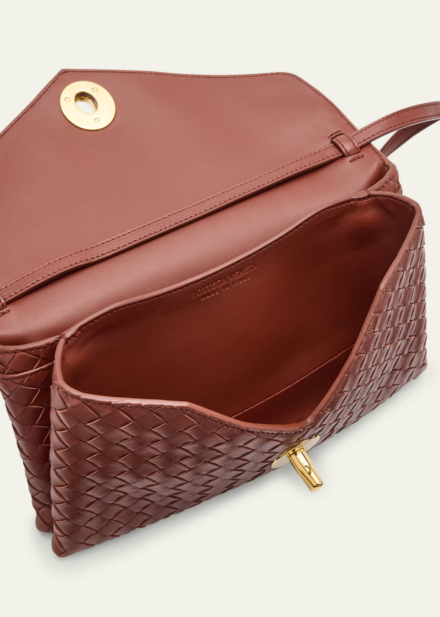 Bottega Veneta Knot Lock Leather Top-Handle Bag - Bergdorf Goodman