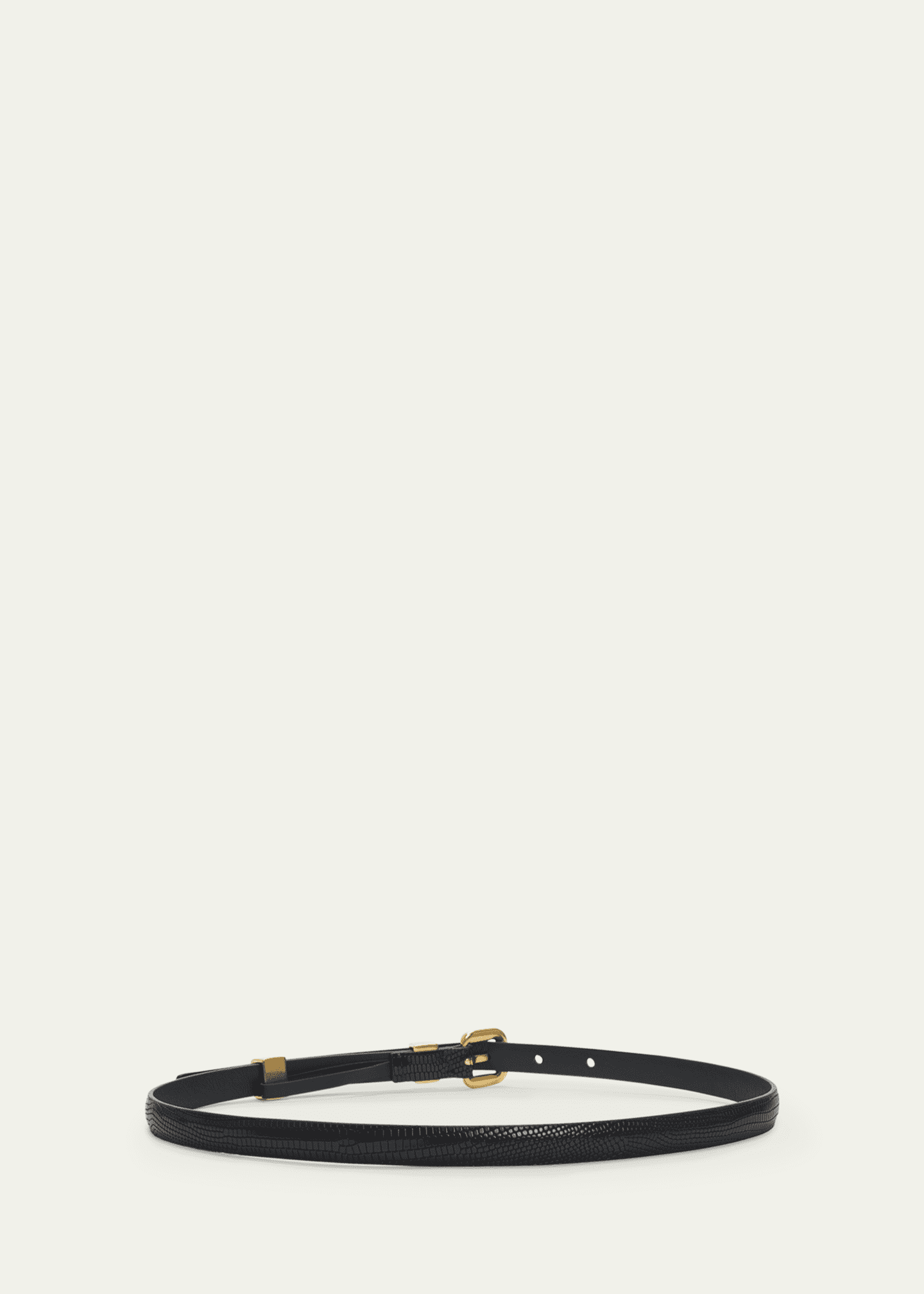 Altuzarra Skinny Leather Belt W/ Gold-Tone Hardware - Bergdorf Goodman