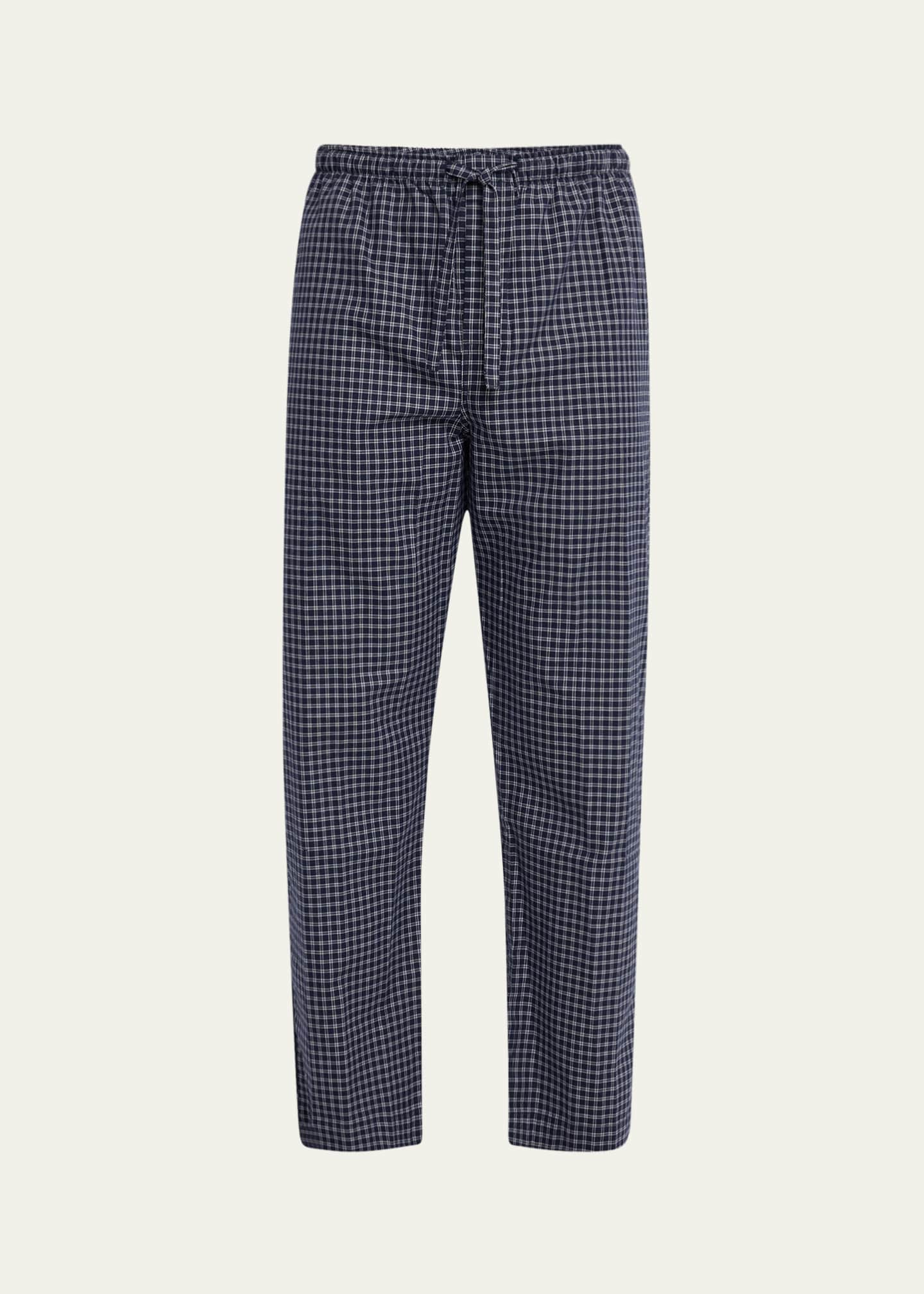 Derek Rose Men's Braemar Brushed Cotton Pajama Pants - Bergdorf Goodman